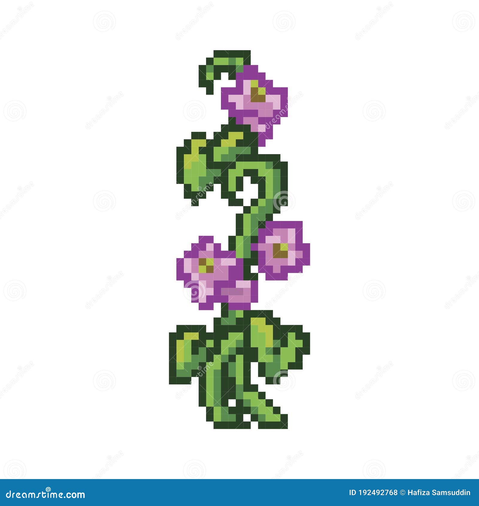 Pixelated Vine Plant. Vector Illustration Decorative Design Stock ...