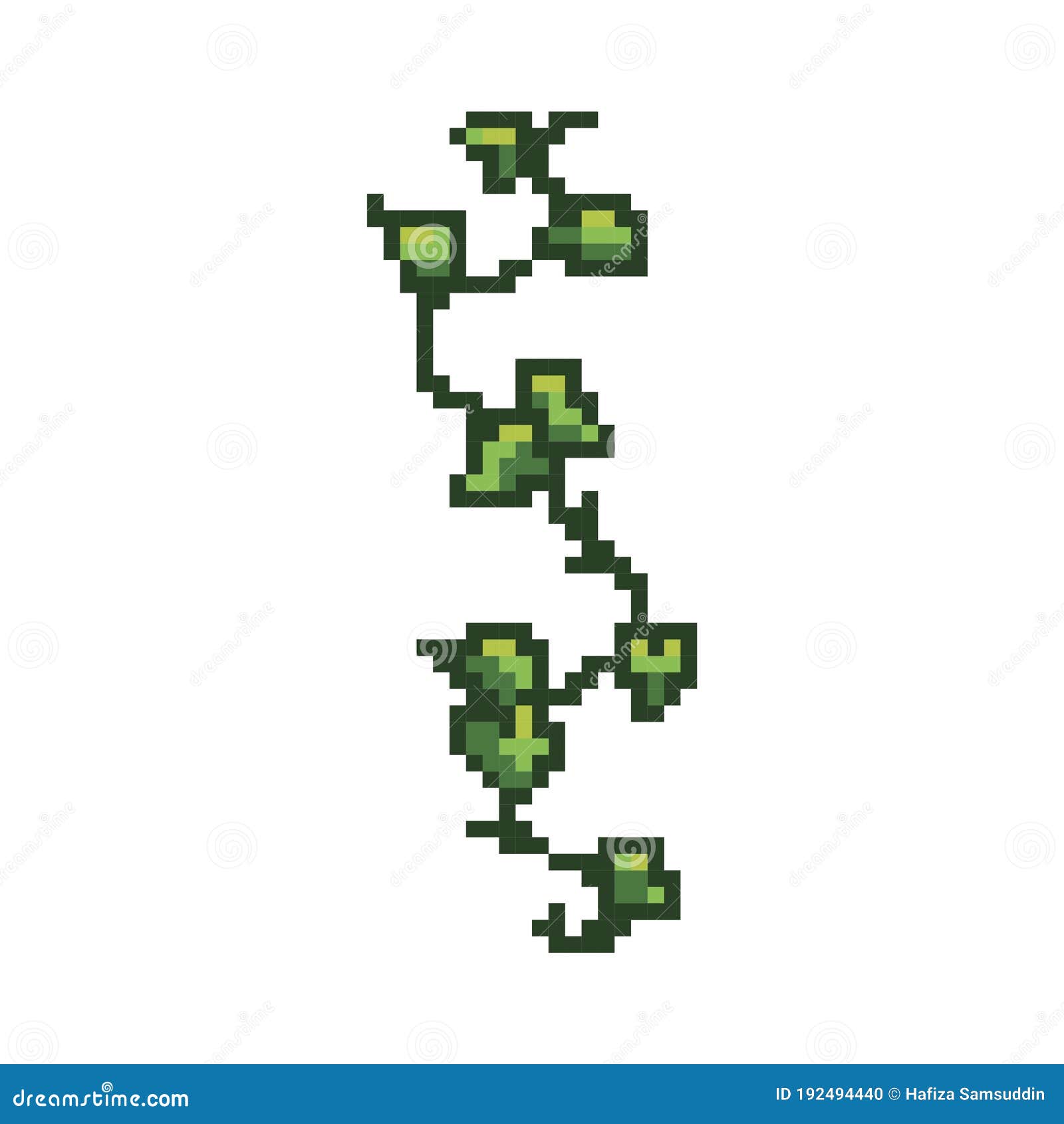 Pixelated Vine Plant. Vector Illustration Decorative Design Stock ...