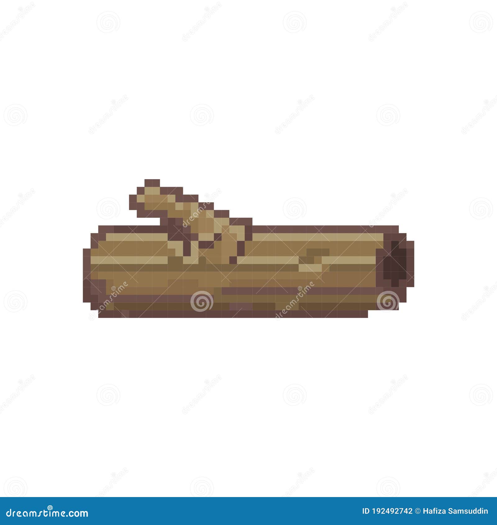Pixelated Wooden Log. Vector Illustration Decorative Design Stock ...