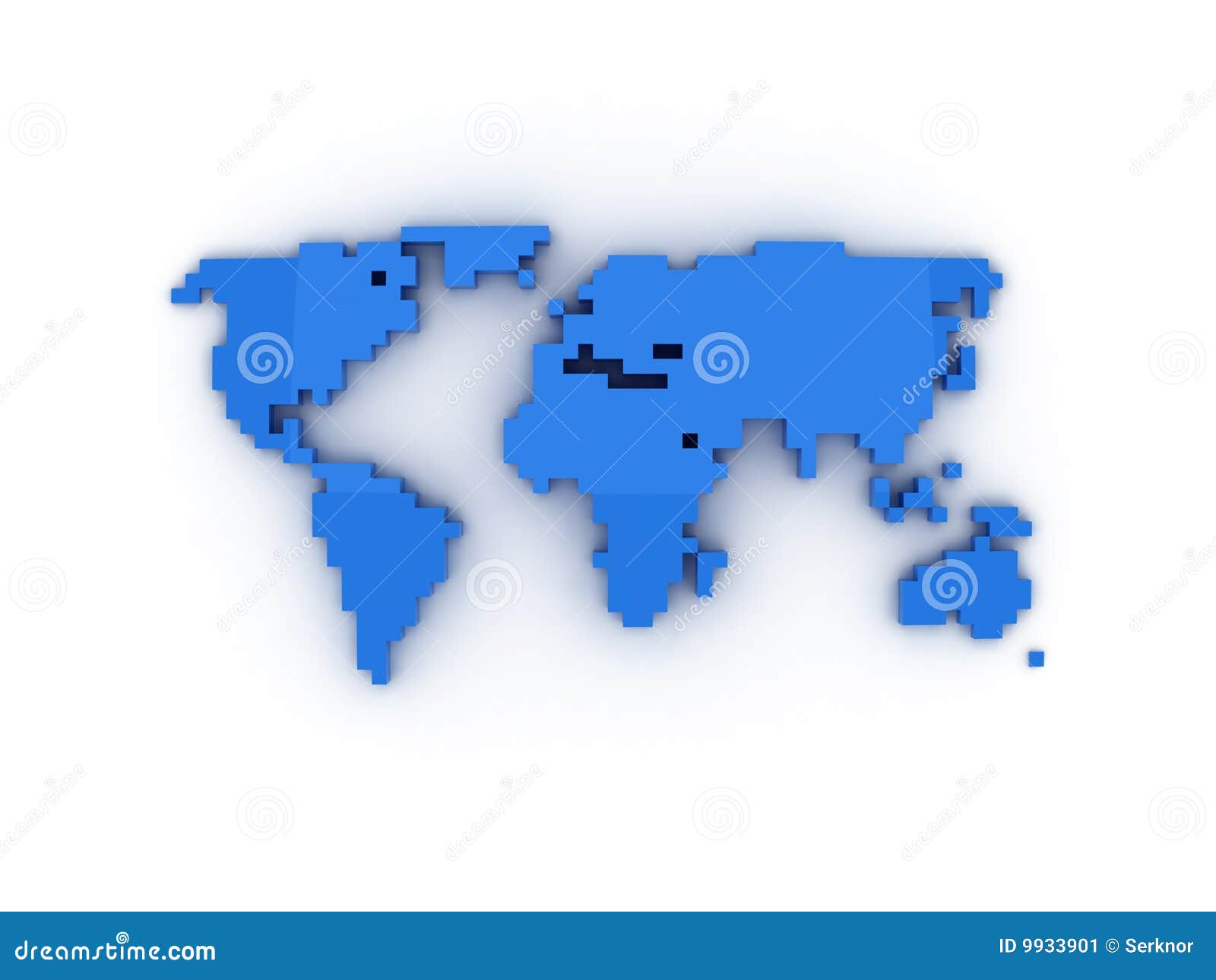 Pixelated World stock illustration. Illustration of europe - 9933901