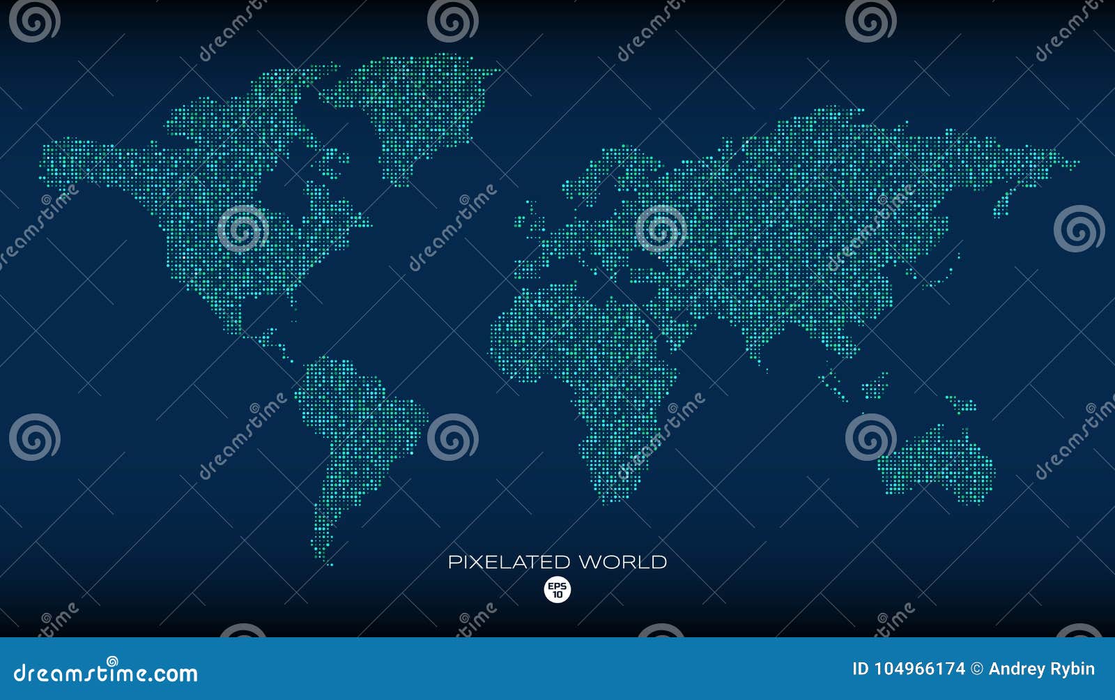 Pixelated World Map Brochure Cartoon Vector | CartoonDealer.com #210937785