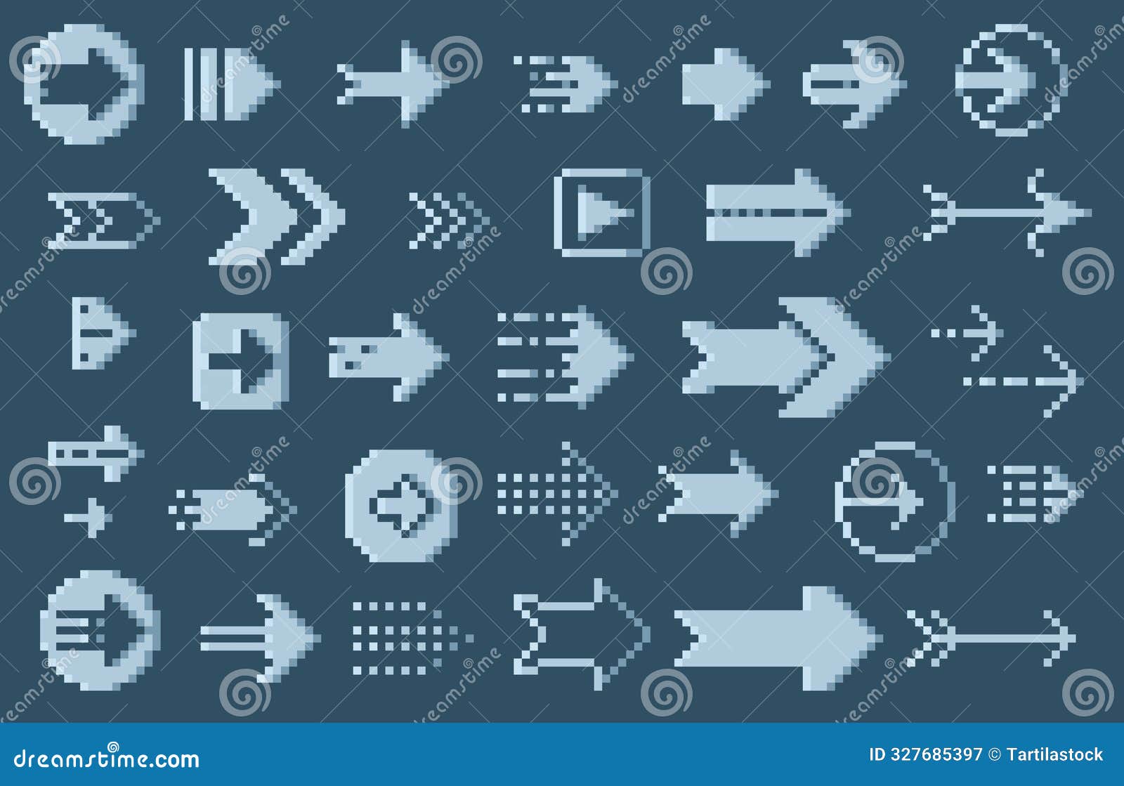 Pixeleted Retro Arrows. 8 Bit Navigation Cursors, Pixel Game UI Elements, Retro 90s App Icons ...