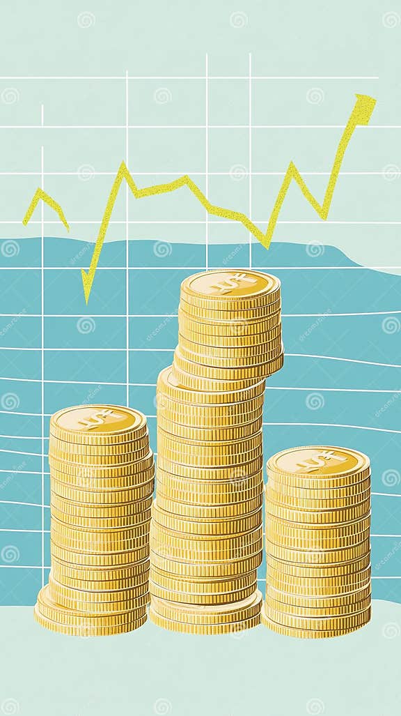 Pixelized Graph Showing Projected Retirement Savings Growth Over Time ...