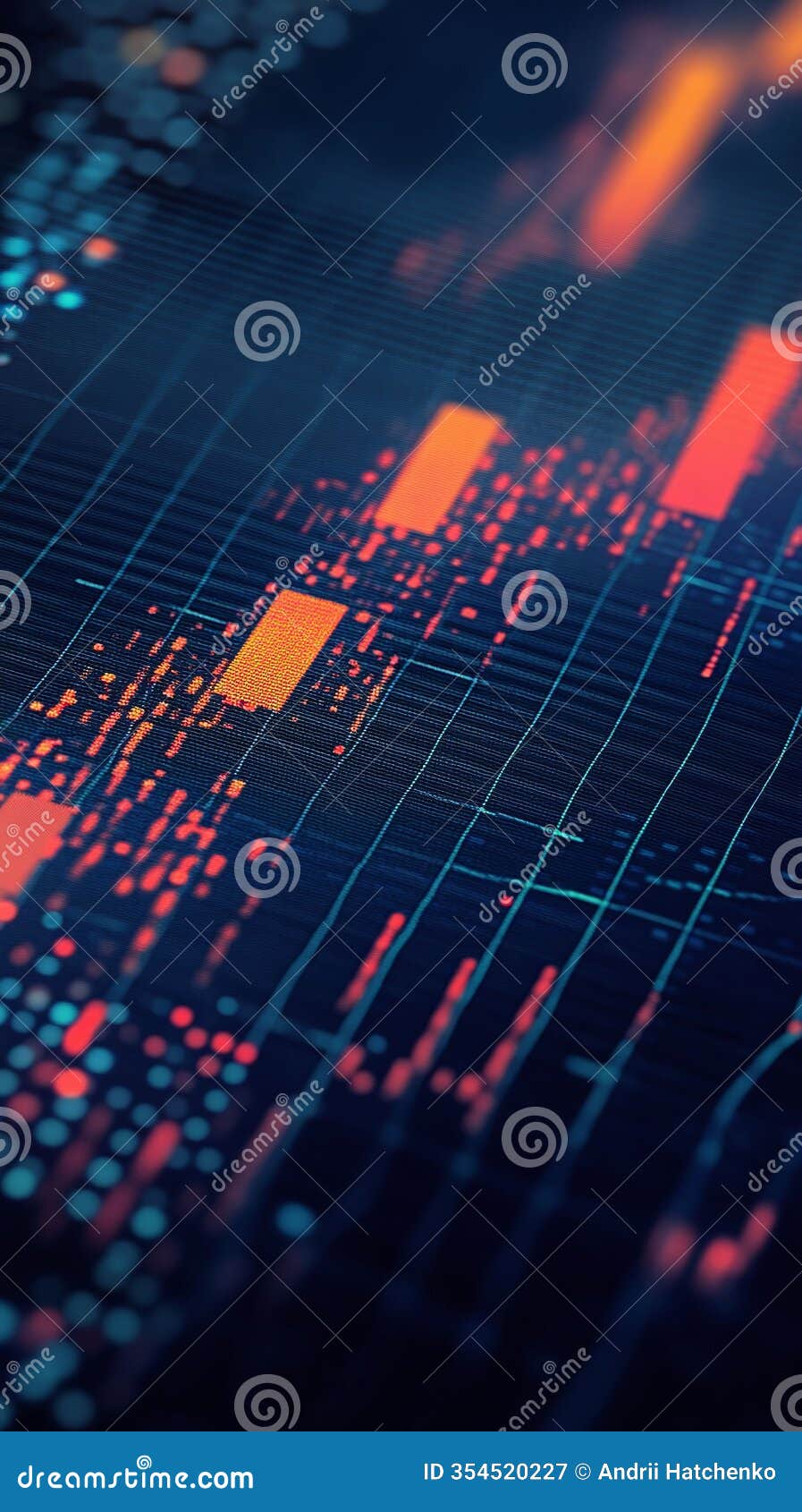 Pixelized Investment Return Graph for a Diversified Portfolio. Stock ...