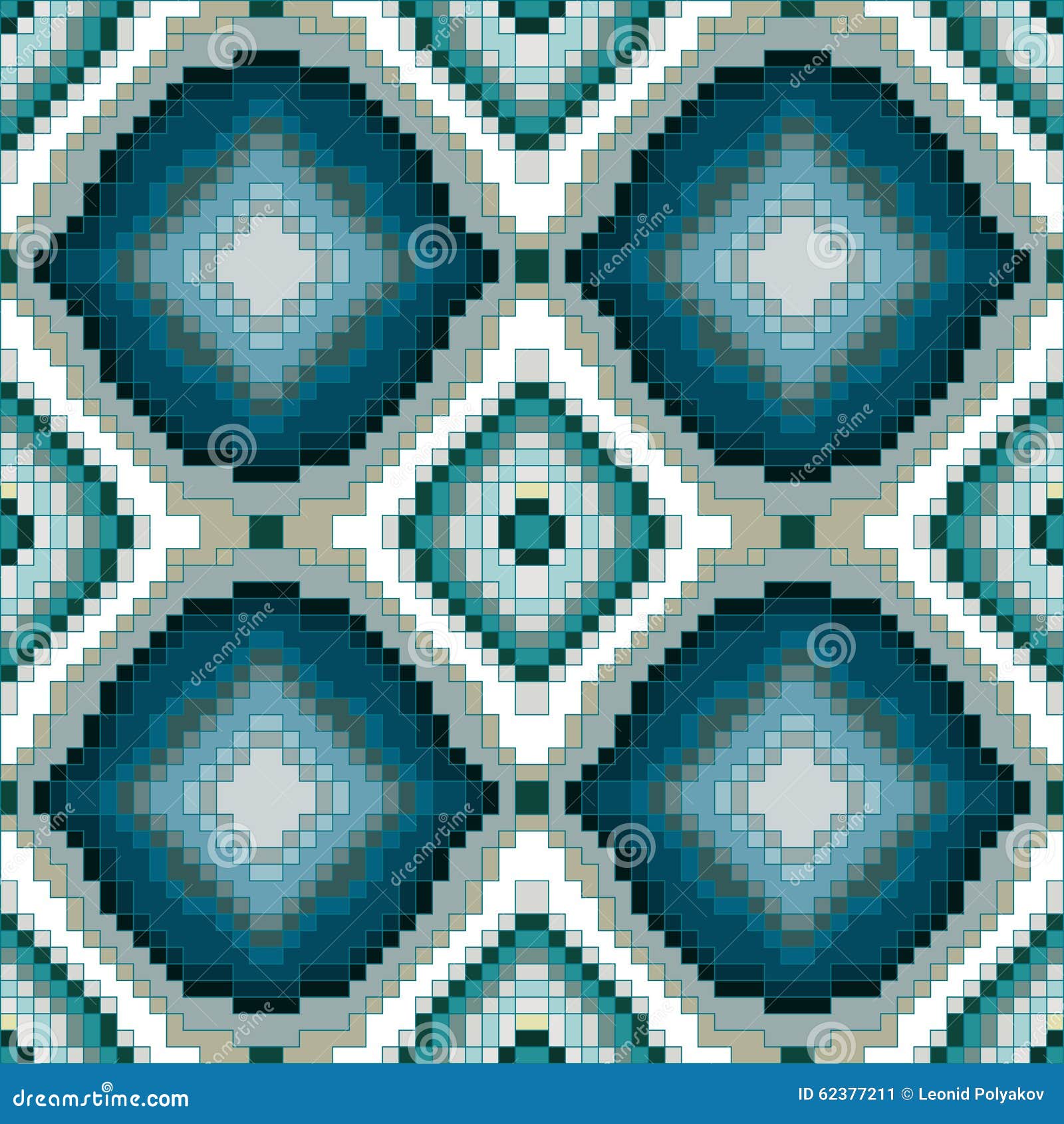 Pixels Abstract Geometric Seamless Pattern Vector Illustration Stock ...