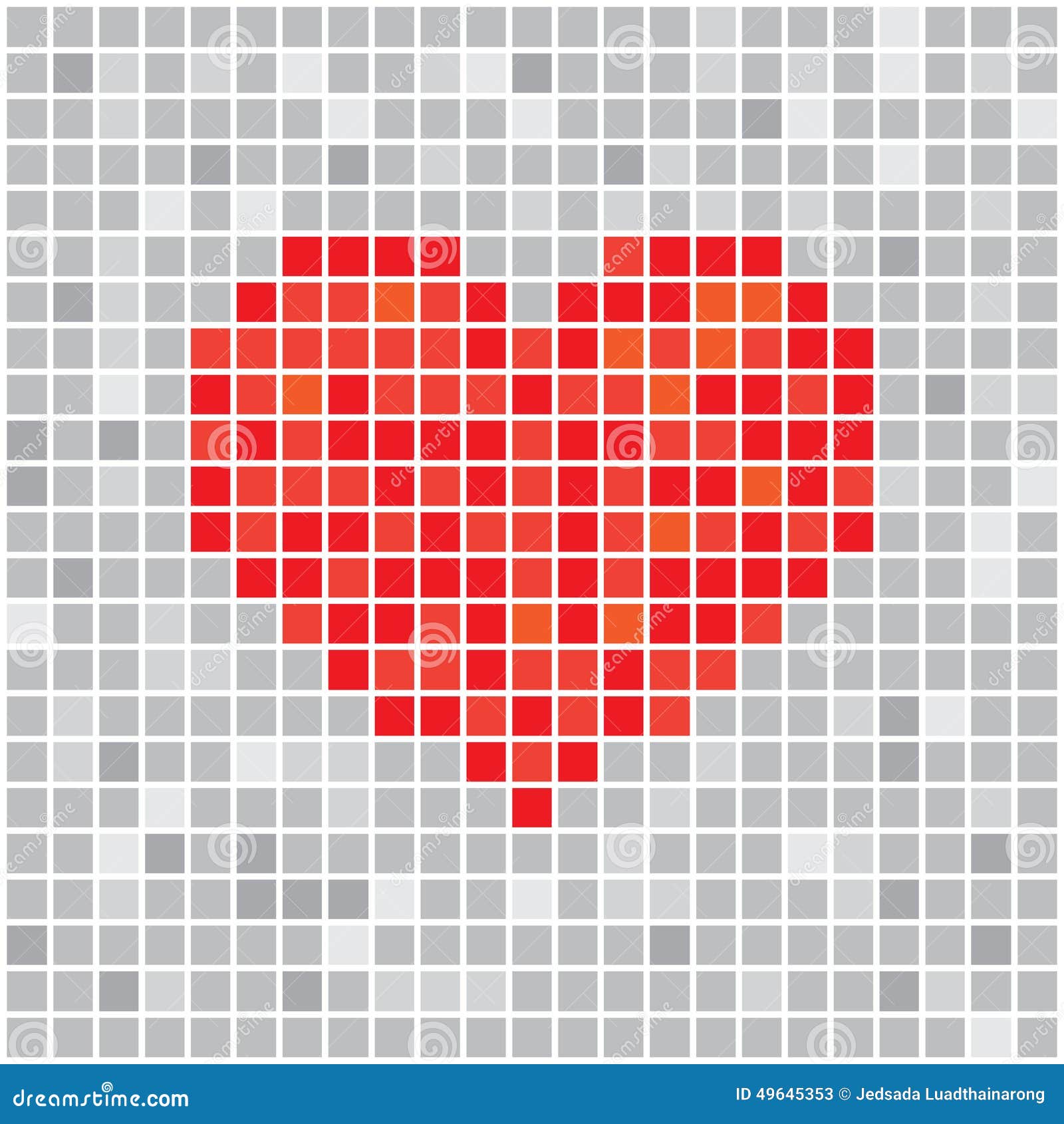 Pixels Art Tile Heart Designs Love Concept Stock Illustration ...