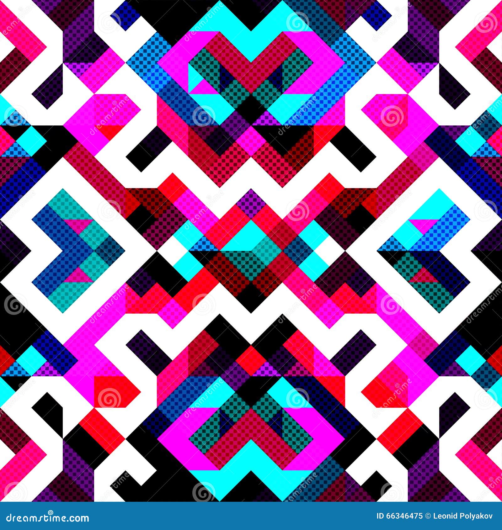 Pixels Beautiful Small Polygons Abstract Seamless Geometrical Pattern ...