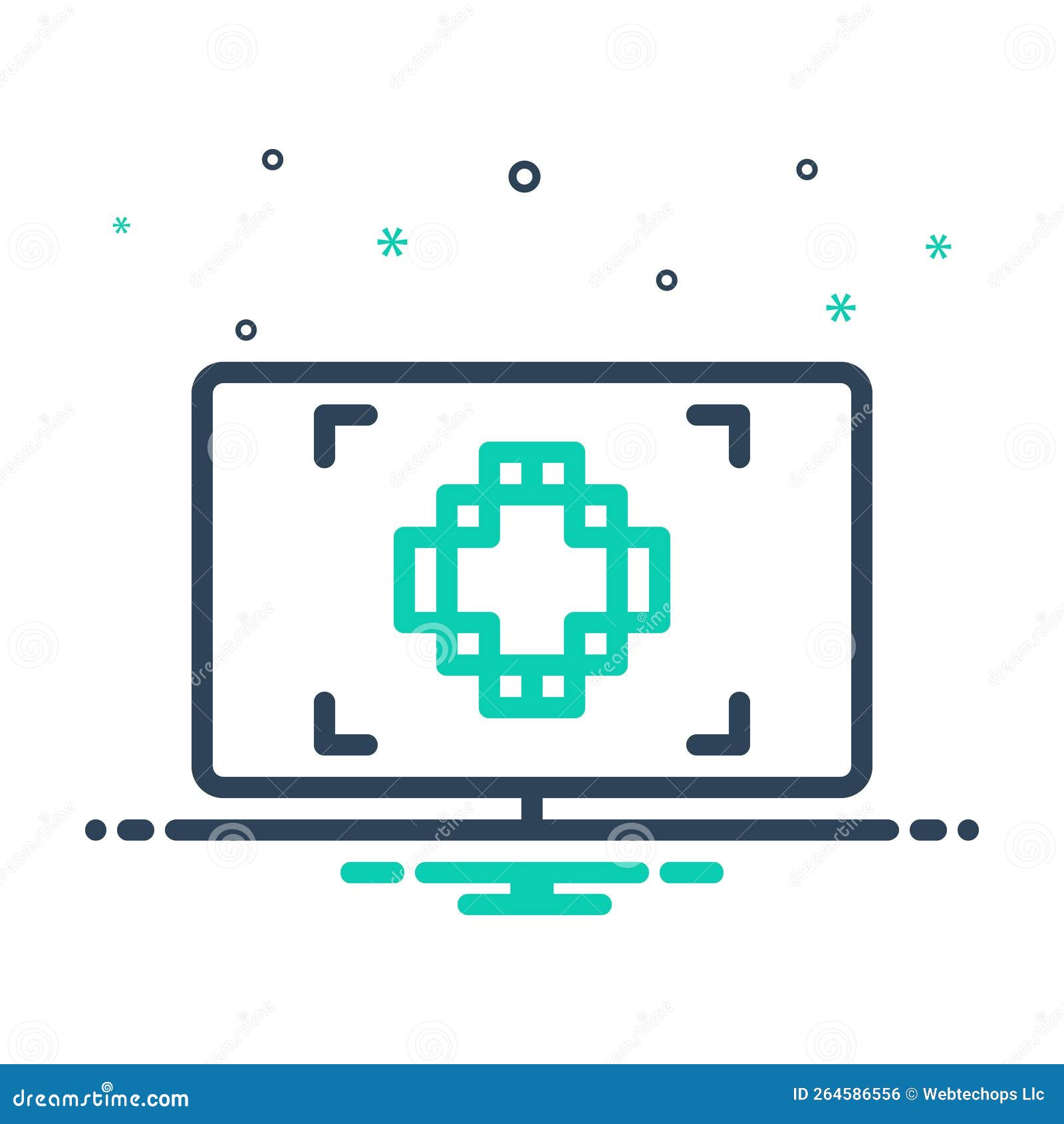 Mix Icon for Pixels, Pixel and Caution Stock Illustration ...