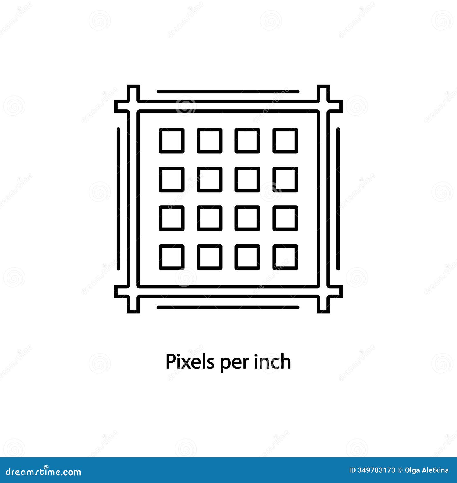 Pixels Per Inch Icon from Technology Outline Collection. Thin Line ...