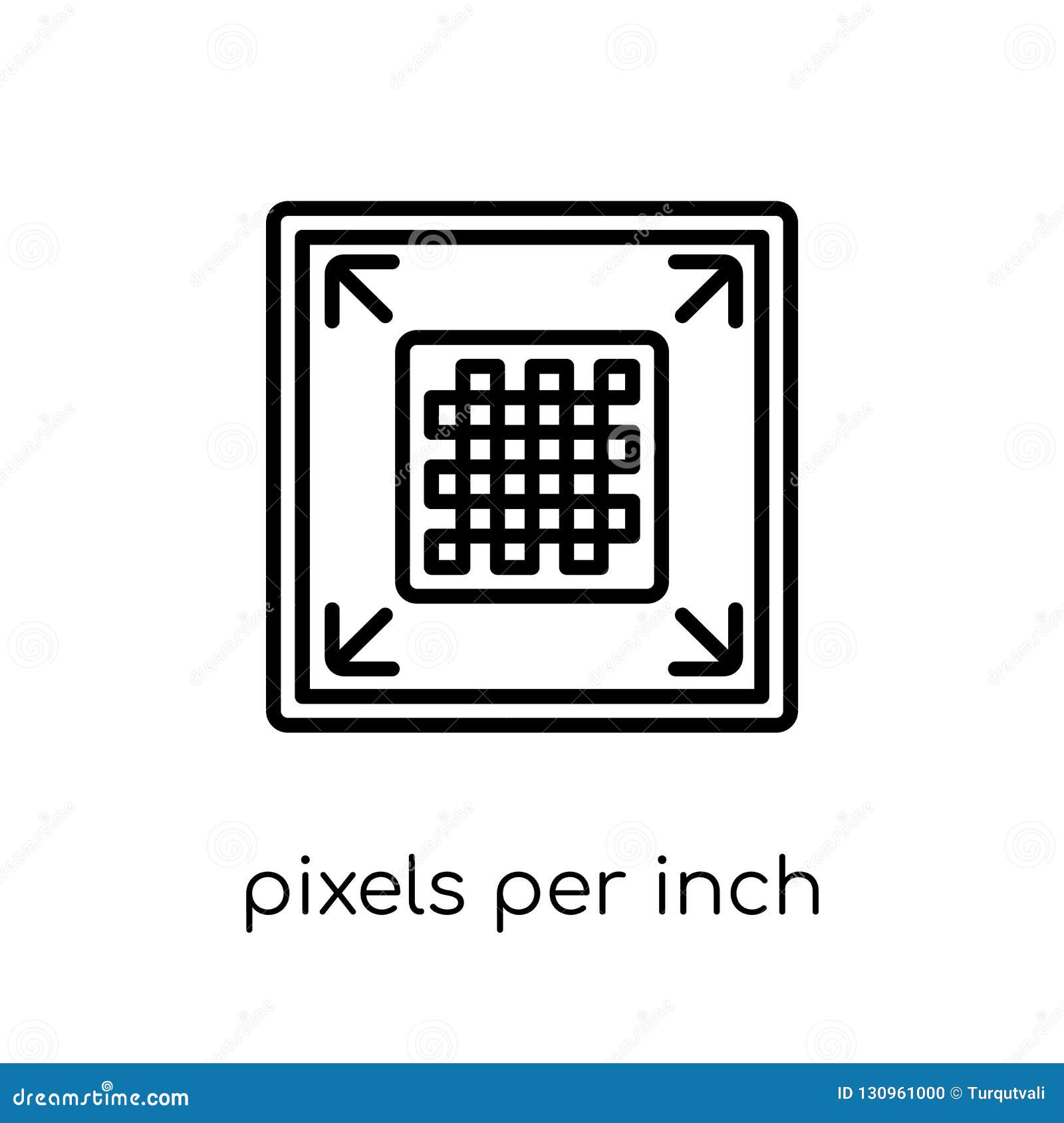 Pixels Per Inch Icon. Trendy Modern Flat Linear Vector Pixels Pe Stock ...
