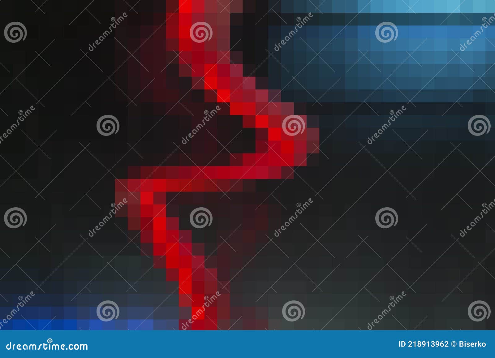 Pixels rouges et bleus illustration stock. Illustration du signe ...