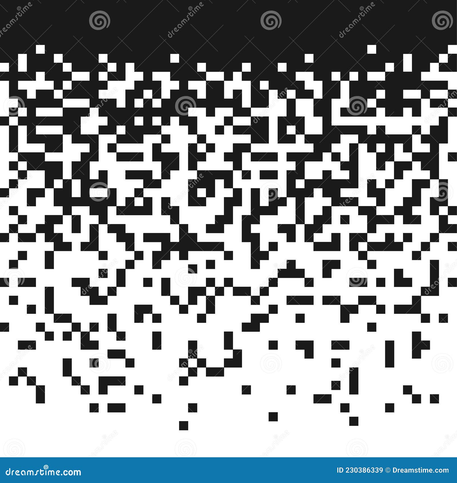 Pixel Gradient Speed Seamless Pattern. Black and White Abstract ...