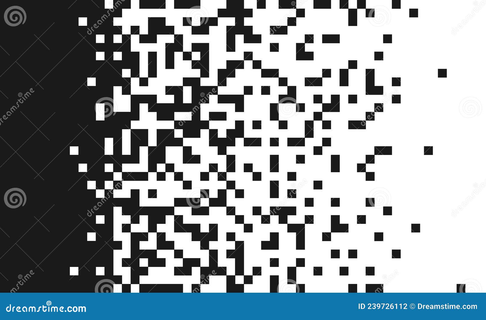 Pixel Gradient Speed Seamless Pattern. Black and White Abstract ...