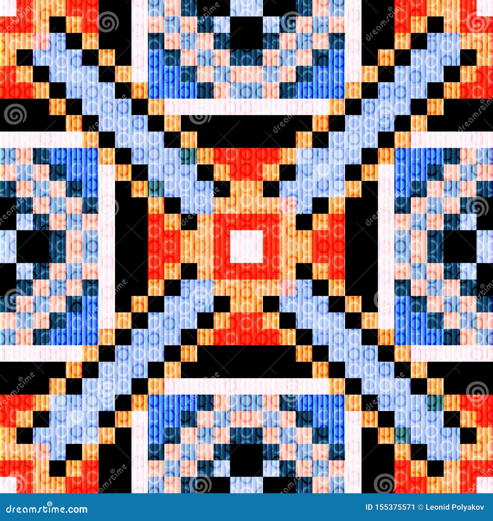 Pixels Small Polygons and Circle Abstract Geometric Background Stock ...