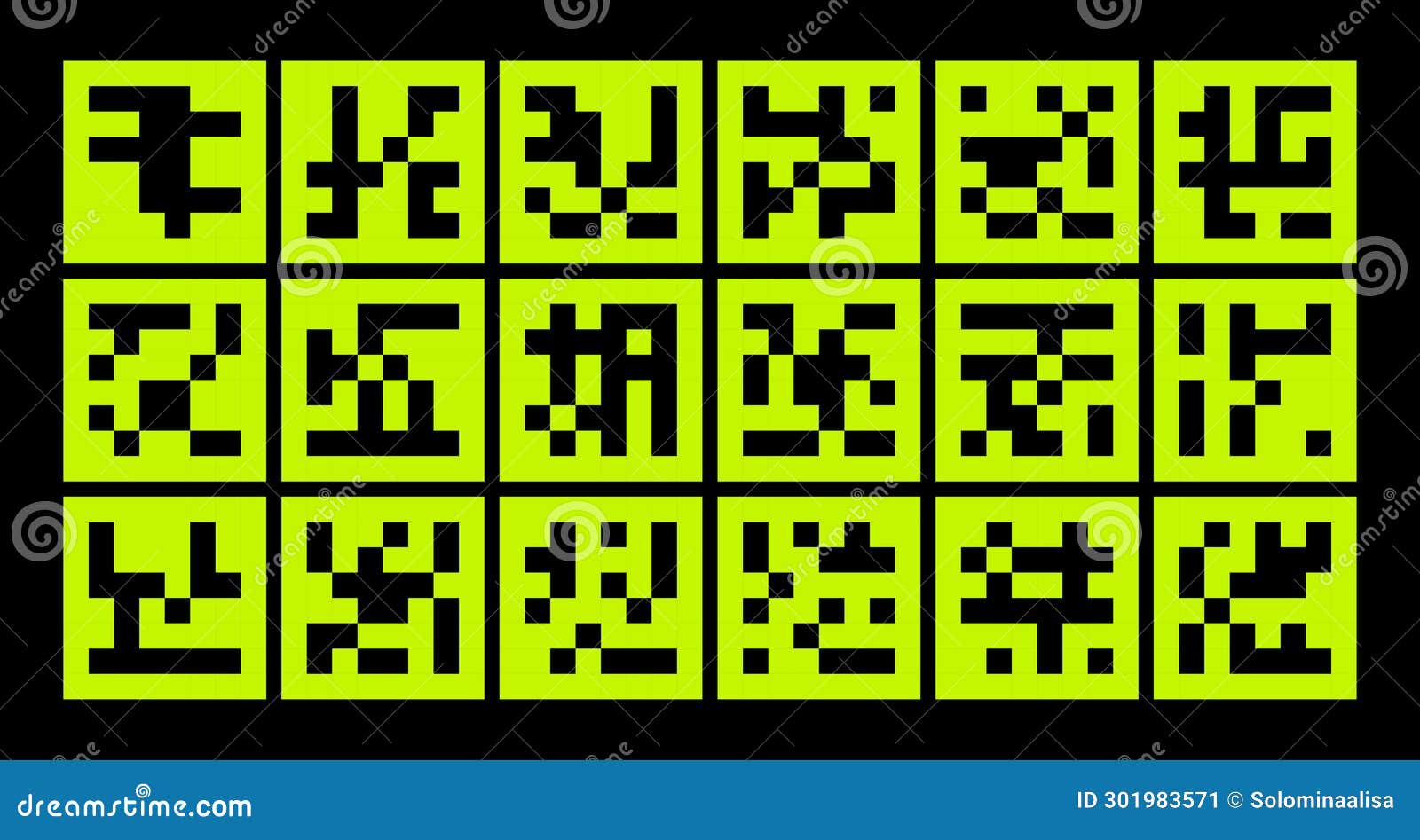 Pixels Trend, QR - Pattern, Abstract, Minimal Graphic Design, Cell 8 ...