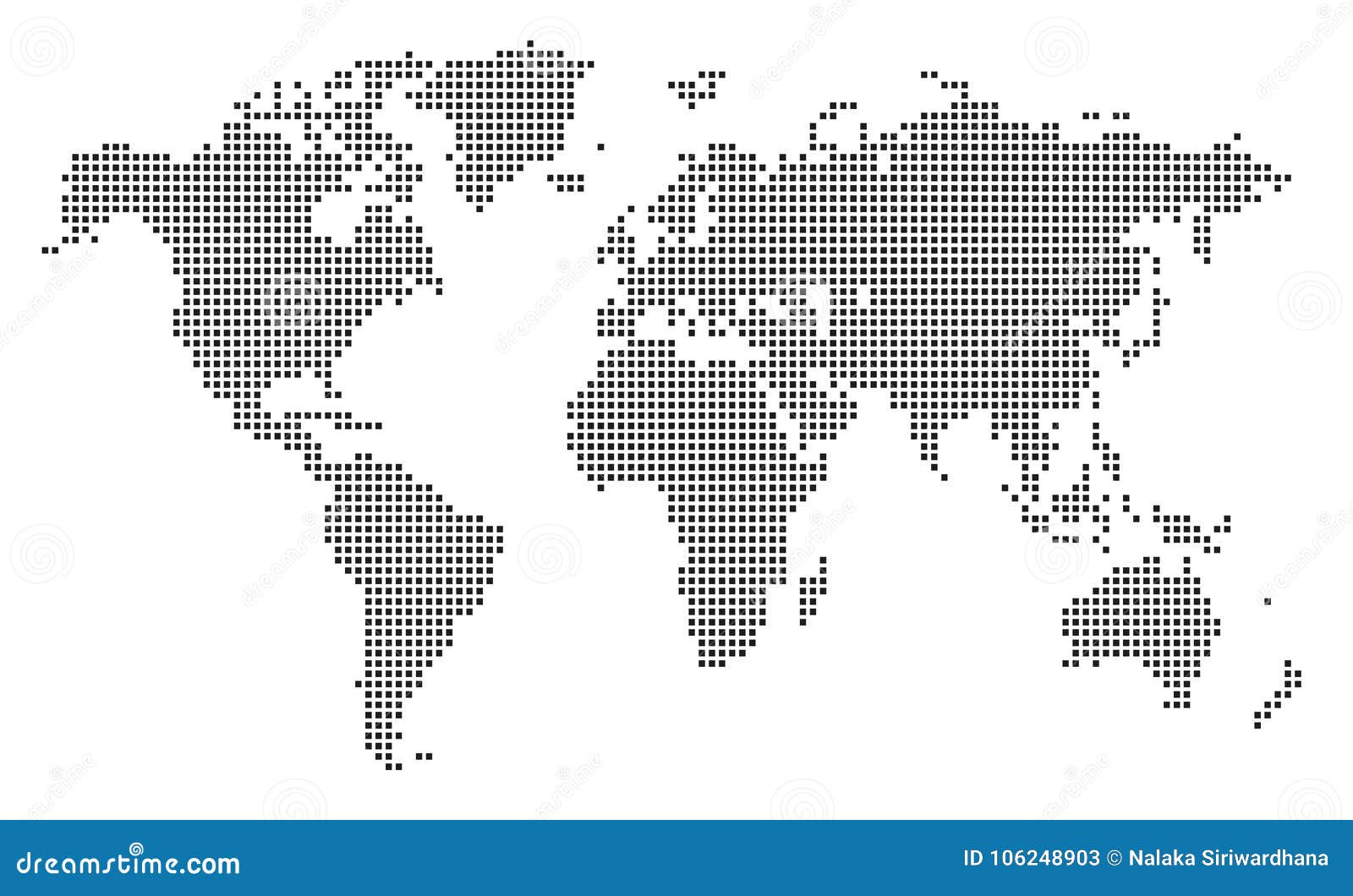 Pixels World map stock vector. Illustration of planet - 106248903