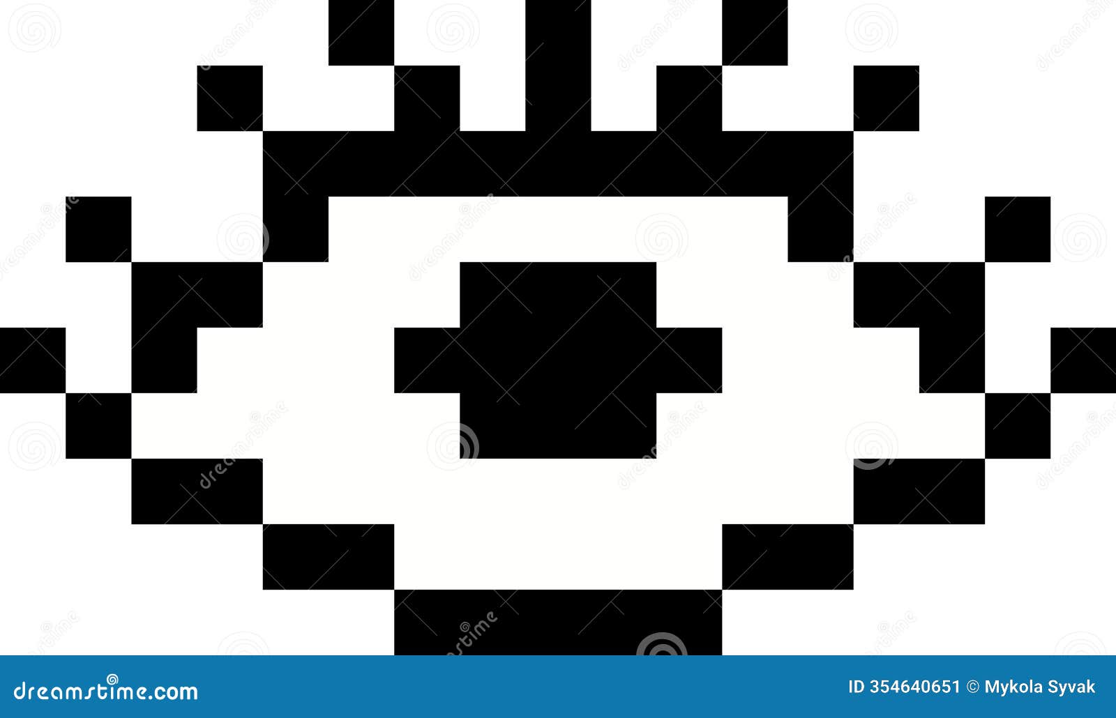 Pixels Y2K Eye Sticker stock illustration. Illustration of love - 354640651