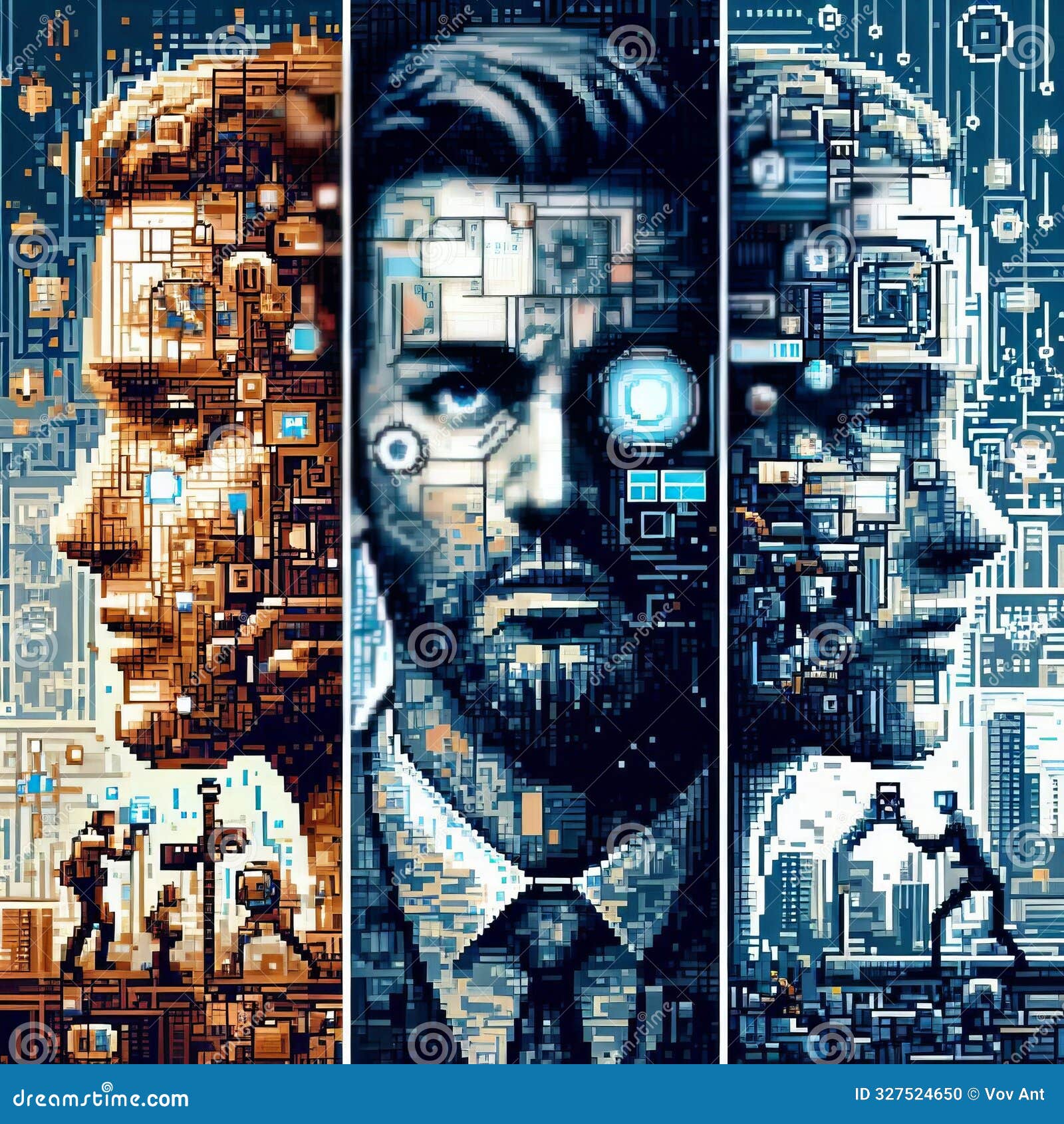 Pixelscape Drawing A Digital Drawing Created Using In Stock Photography | CartoonDealer.com ...