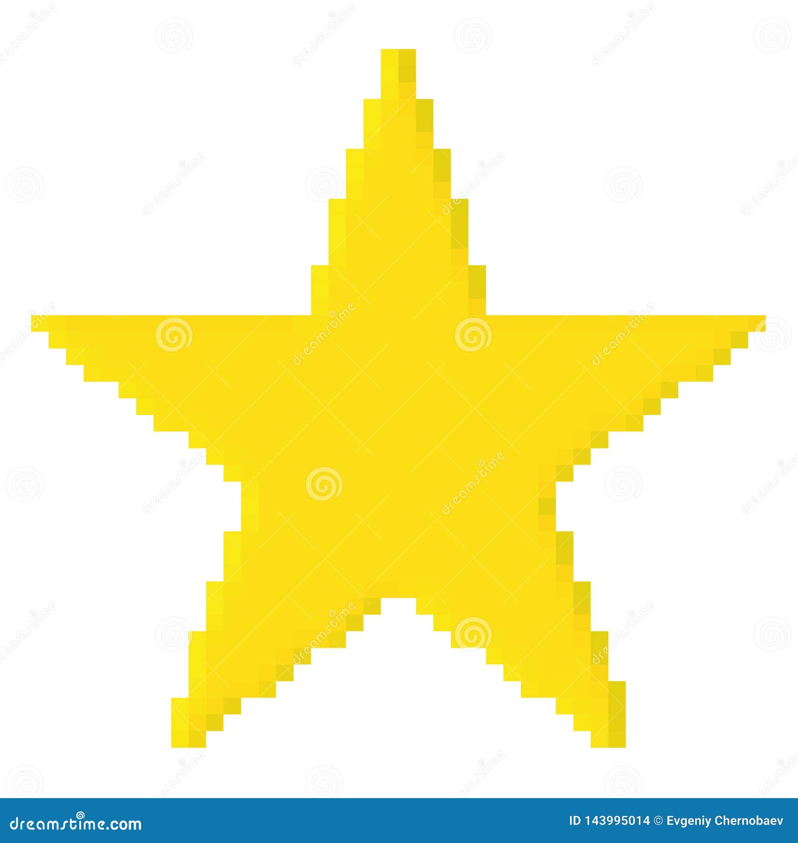 Pixelster Vectoreps10 De Gele Ster Van De Pixelclassificatie Gele Ster ...