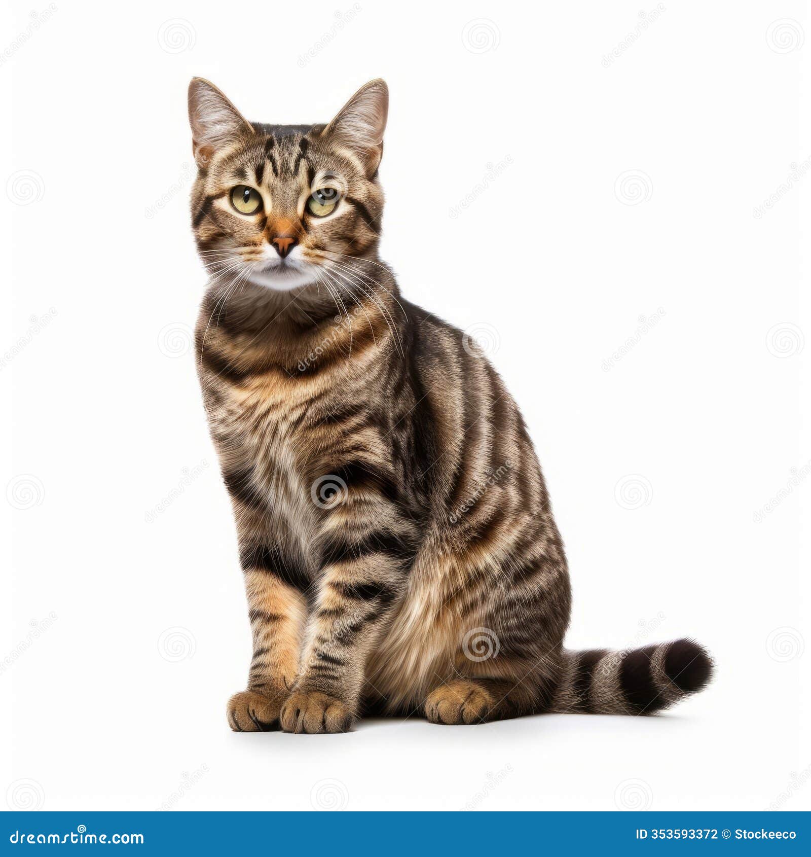 Pixie-bob Cat Isolated on White Background Full Body Image Stock ...