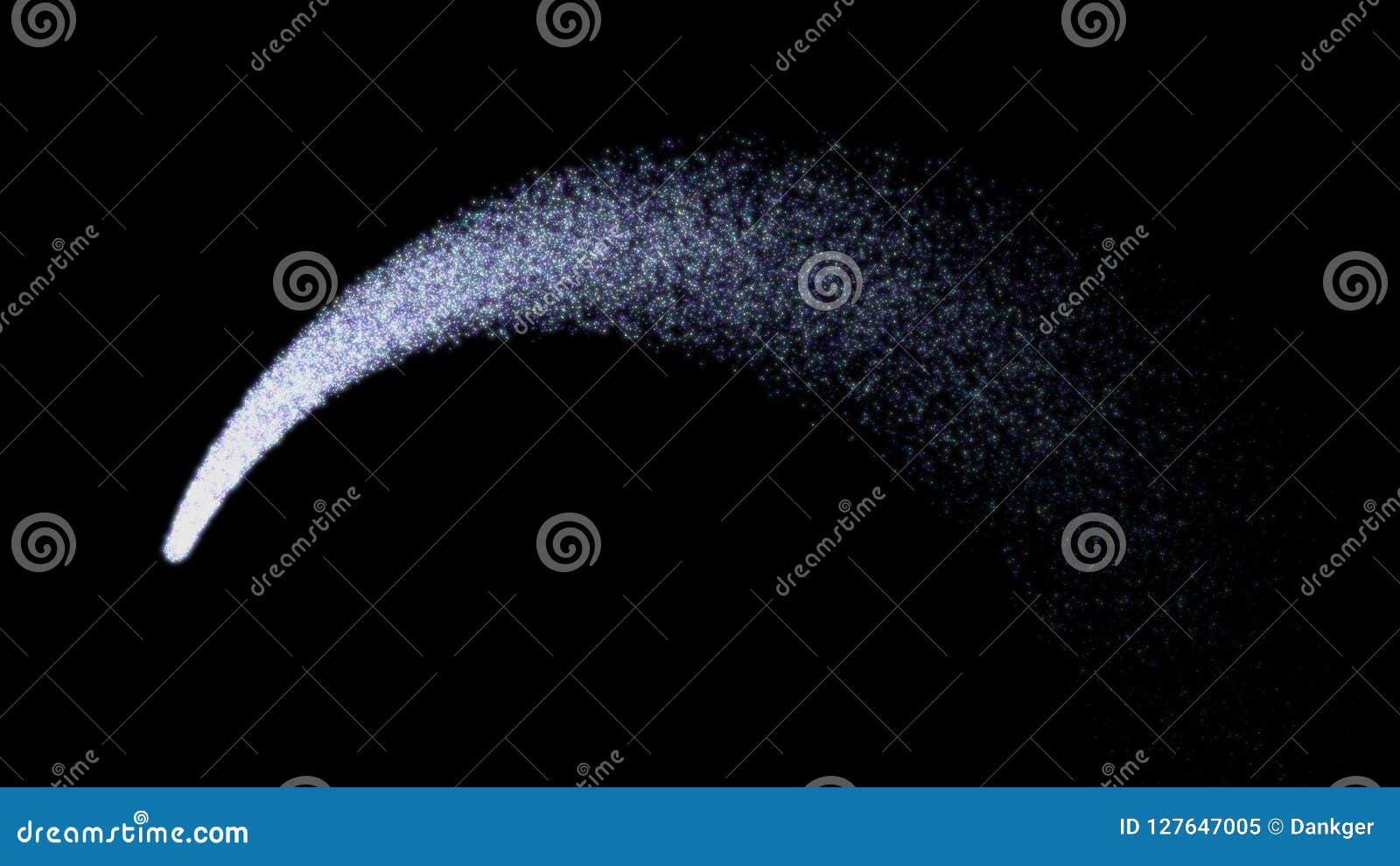 Pixie Dust Trails Illuminate Isolated Black Background Stock ...