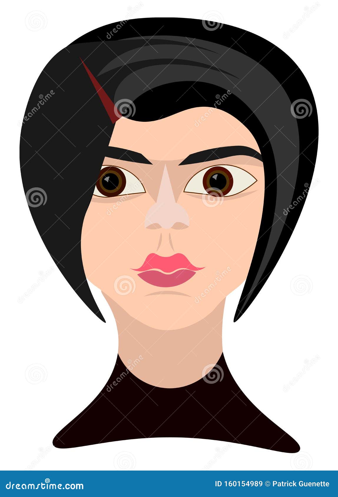 Pixie Haircut Vector Illustration Stock Illustration - Illustration of ...