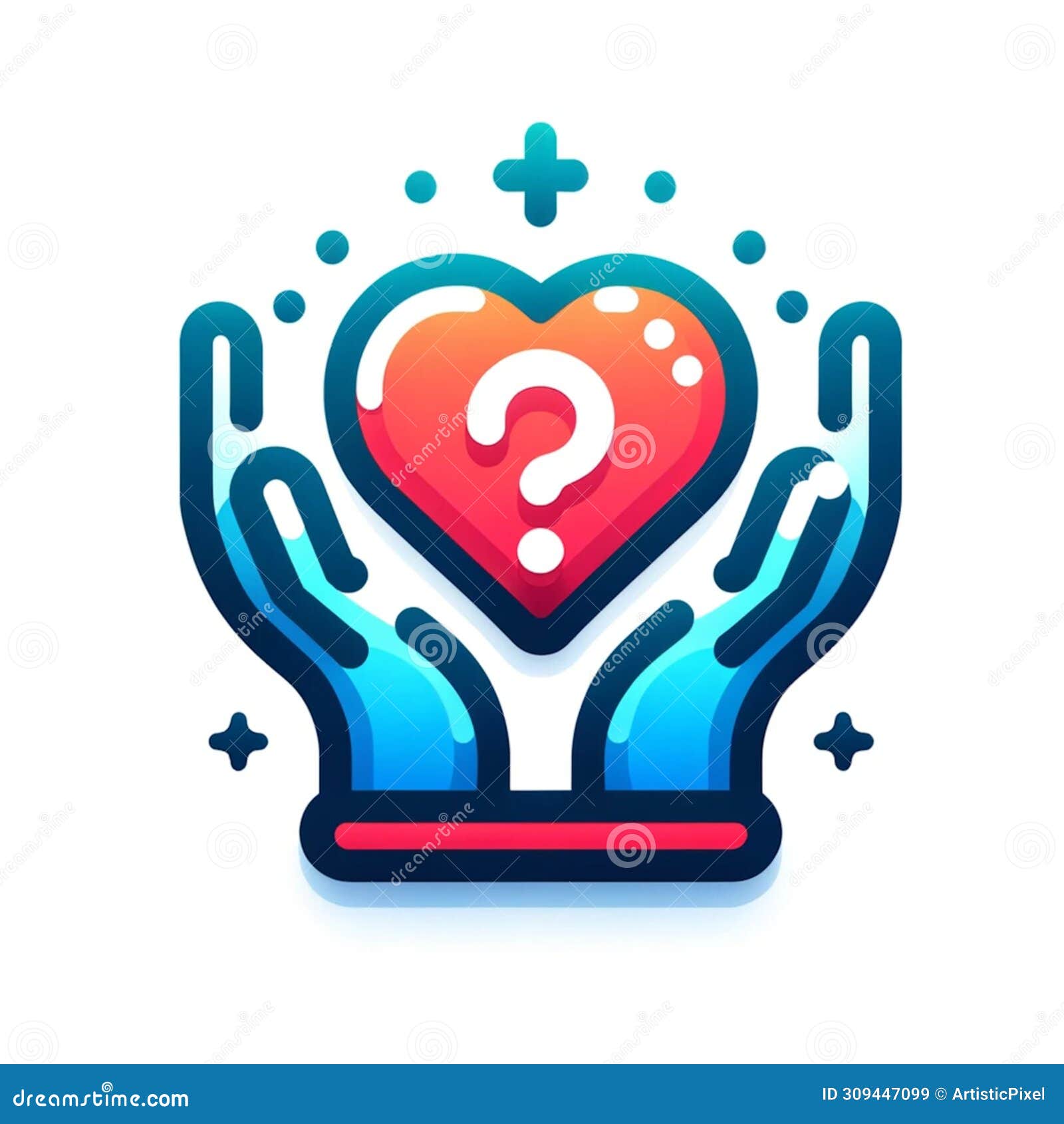 Pixie Series Help Icon: a Symbol of Kindness and Assistance Stock ...