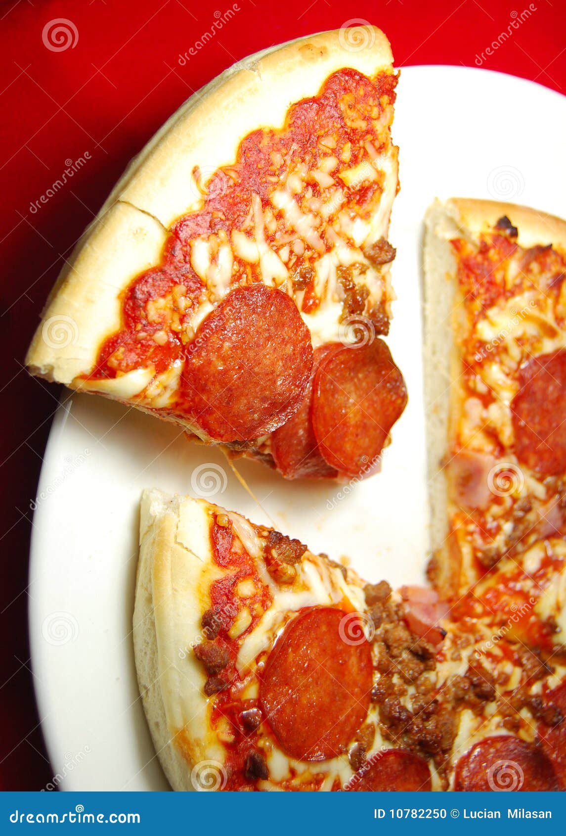 Pizza stock photo. Image of ketchup, cheese, oven, tomatoes - 10782250