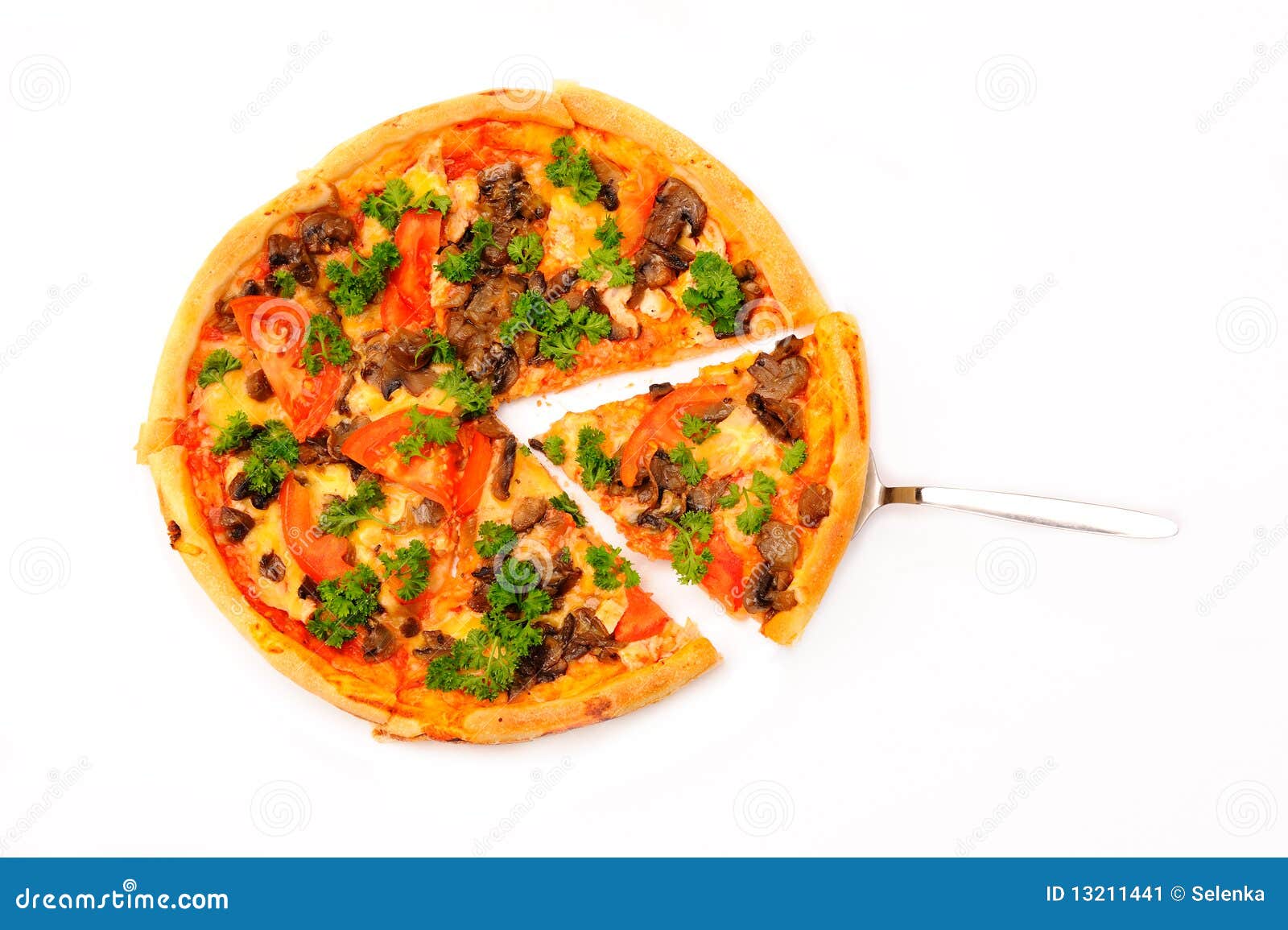 Pizza stock image. Image of heat, delicious, dinner, piece - 13211441