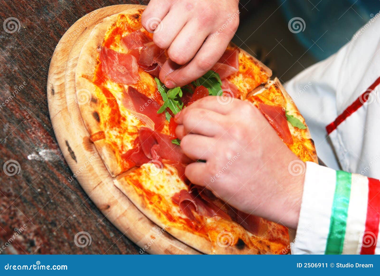 Pizza stock image. Image of garnish, seasoning, pepperoni - 2506911