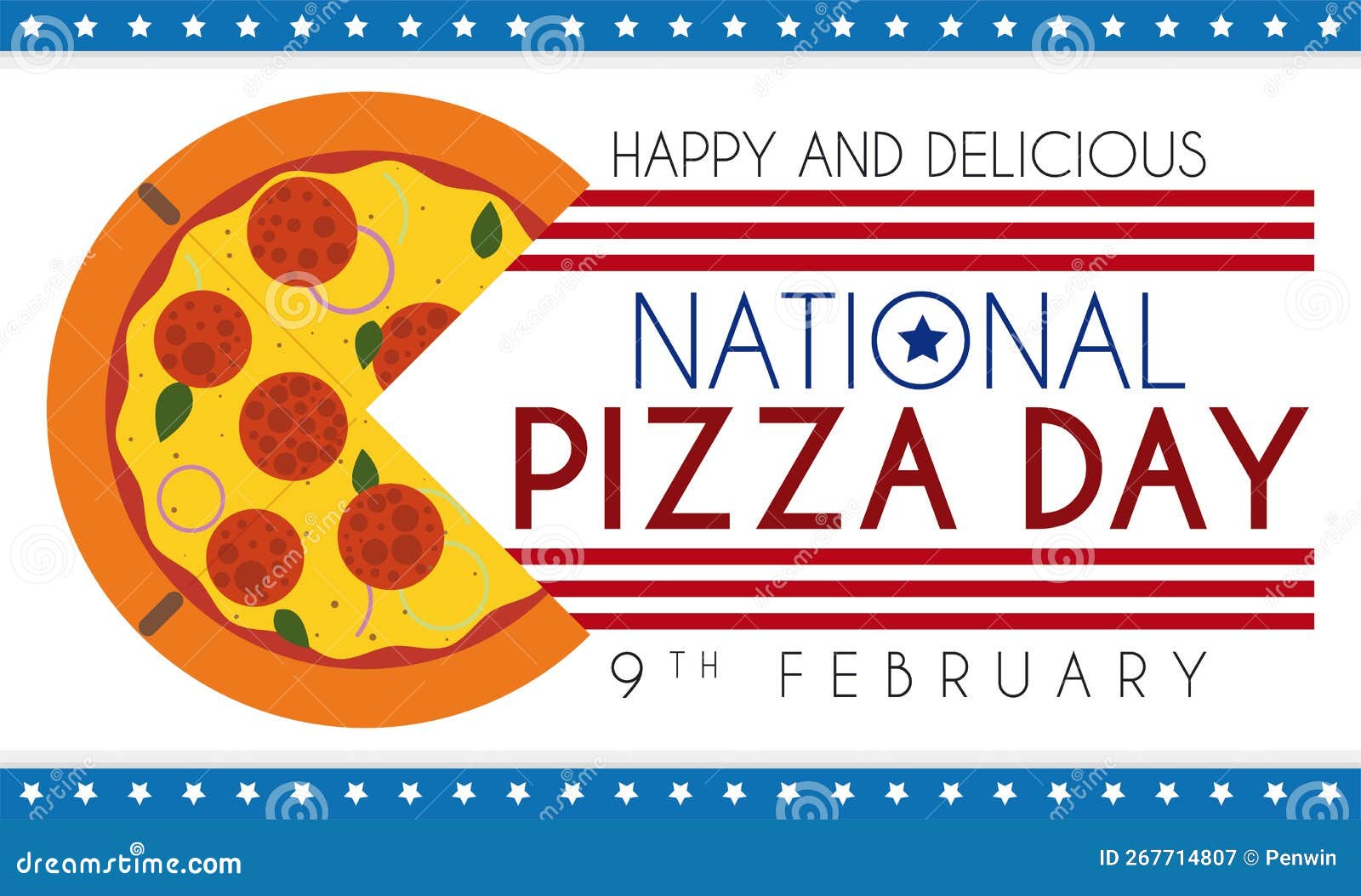 National Pizza Month, Set Of Vertical Banners, Posters Or Flyers Vector ...