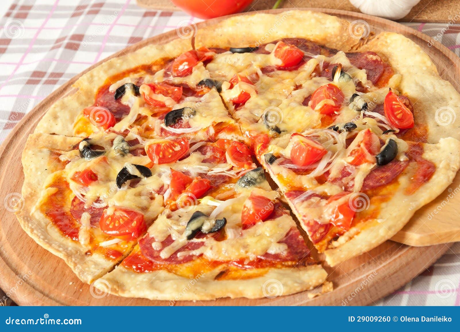 Pizza stock photo. Image of circle, food, delicious, pastry - 29009260