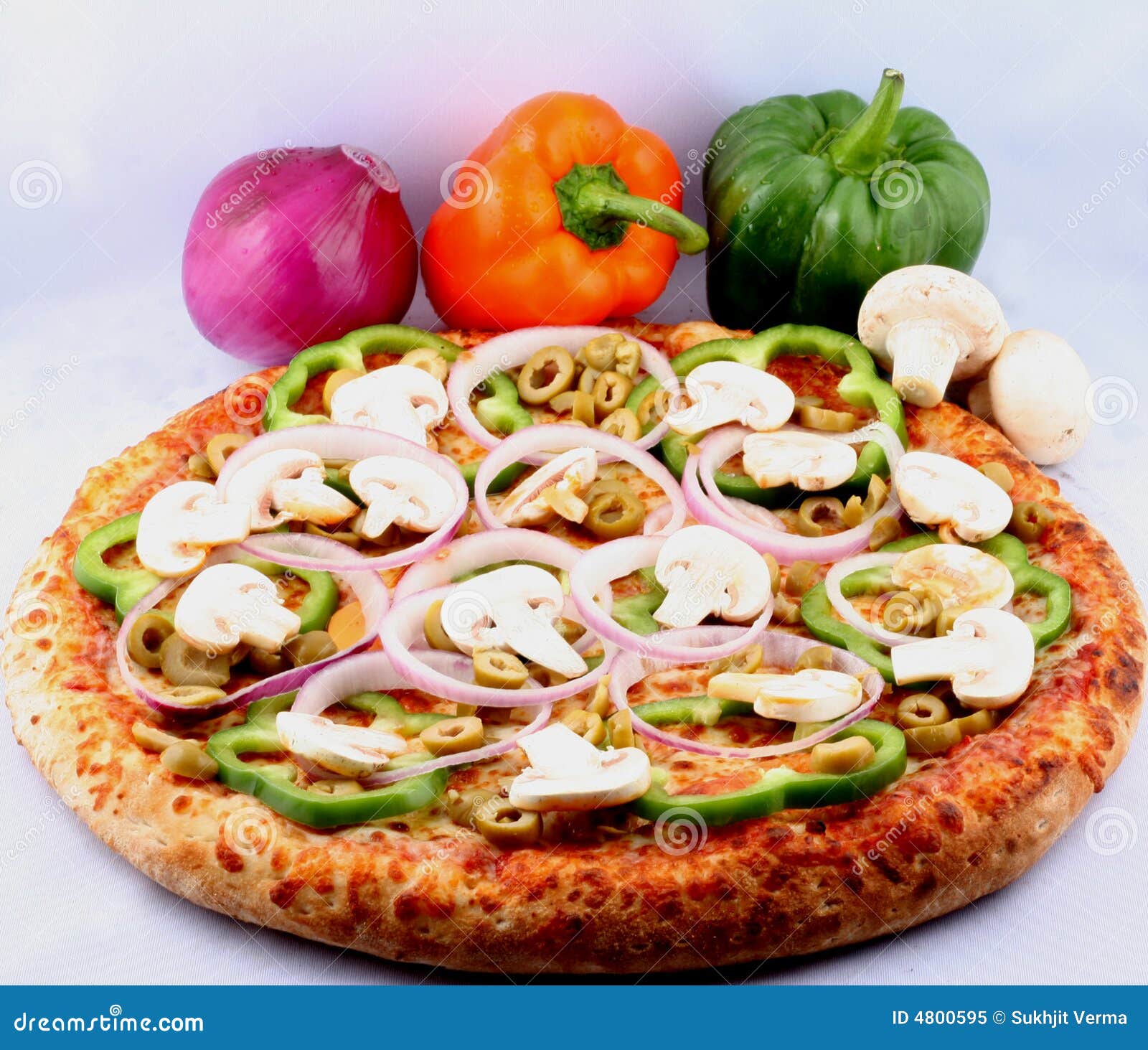 Pizza stock image. Image of vegetarion, slice, pepperoni - 4800595