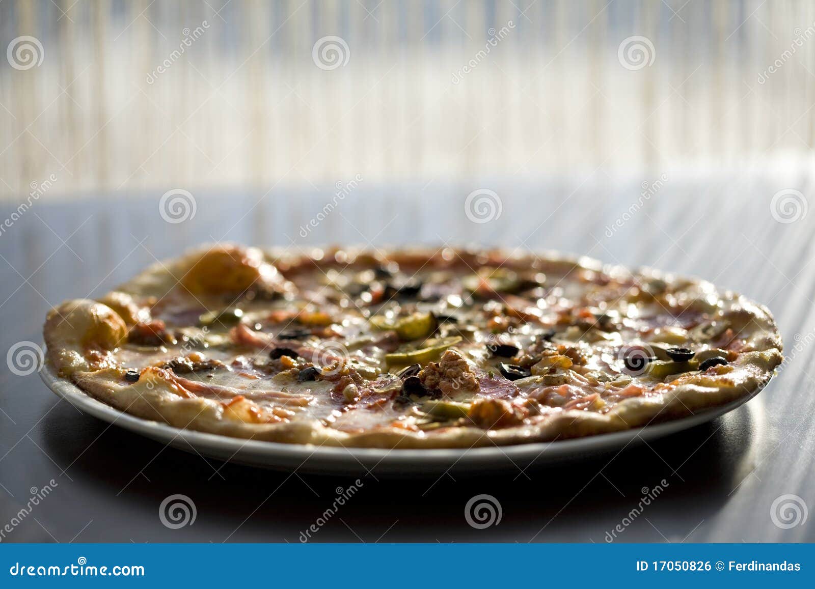 Pizza Againts Rays of Sun Natural Colors Stock Photo - Image of gourmet ...