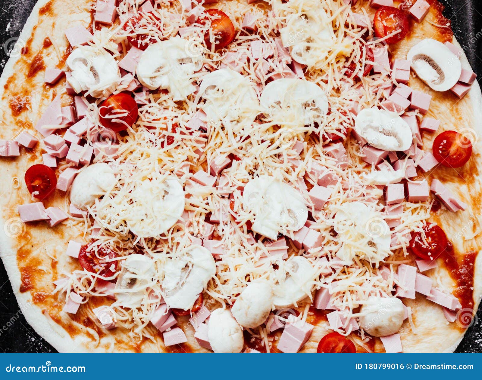 Pizza Art. the Process of Making Pizza.homemade Pizza Step by Step ...