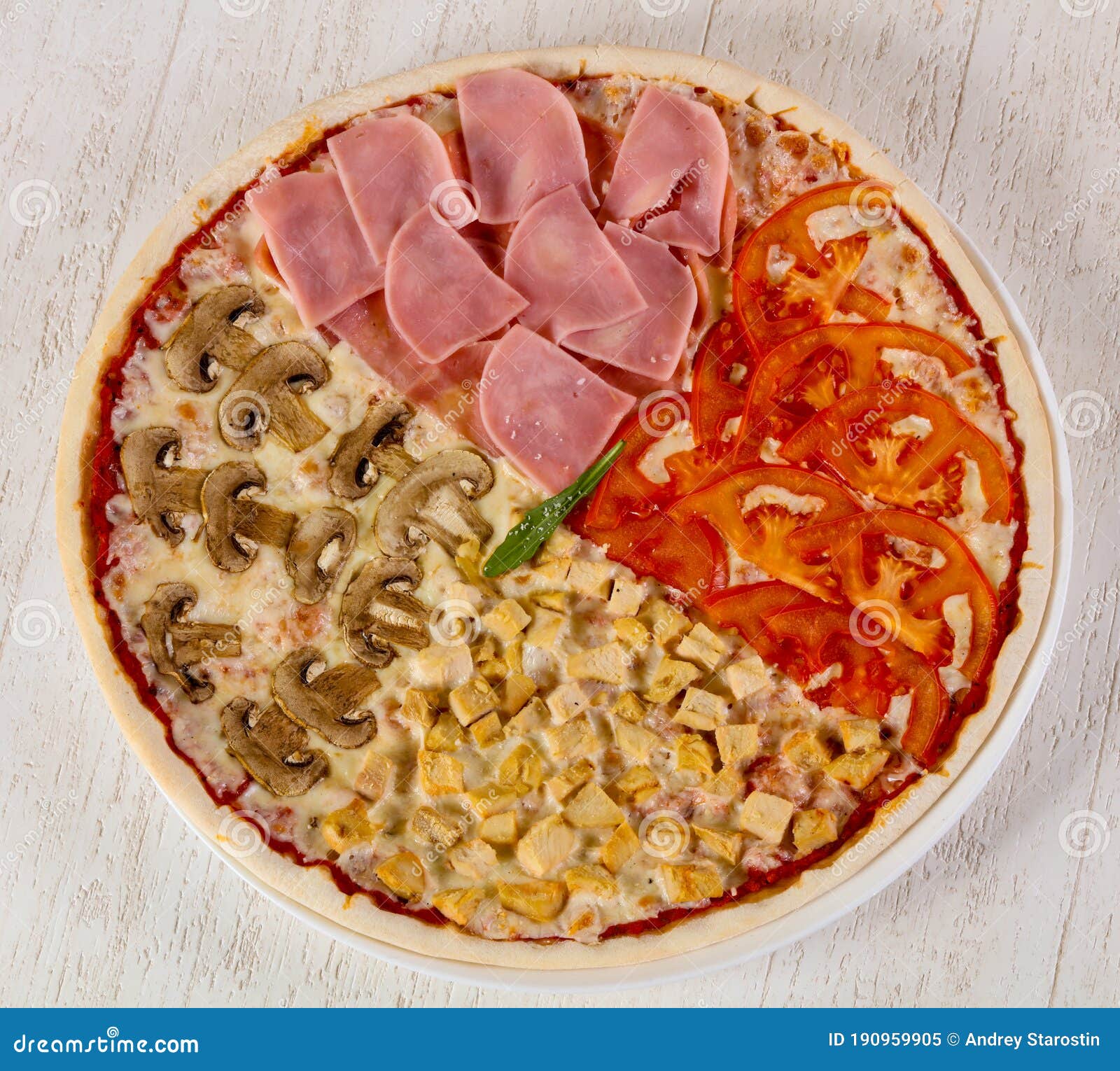 Pizza assortment mix stock image. Image of background - 190959905