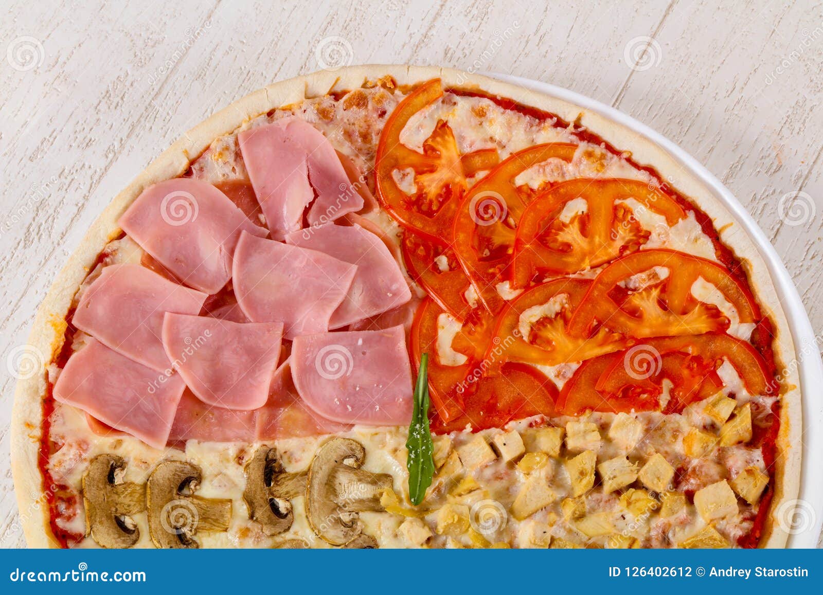 Pizza assortment mix stock photo. Image of closeup, salami - 126402612