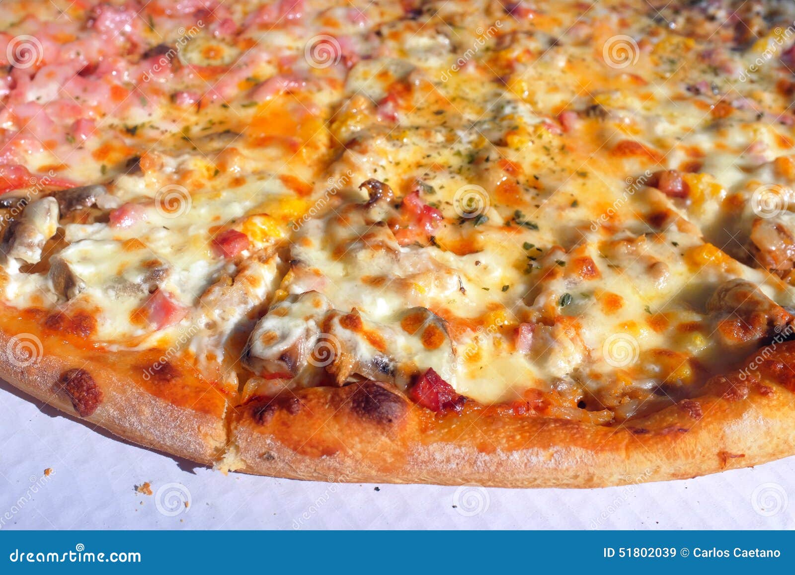 Pizza Background stock image. Image of closeup, margherita - 51802039