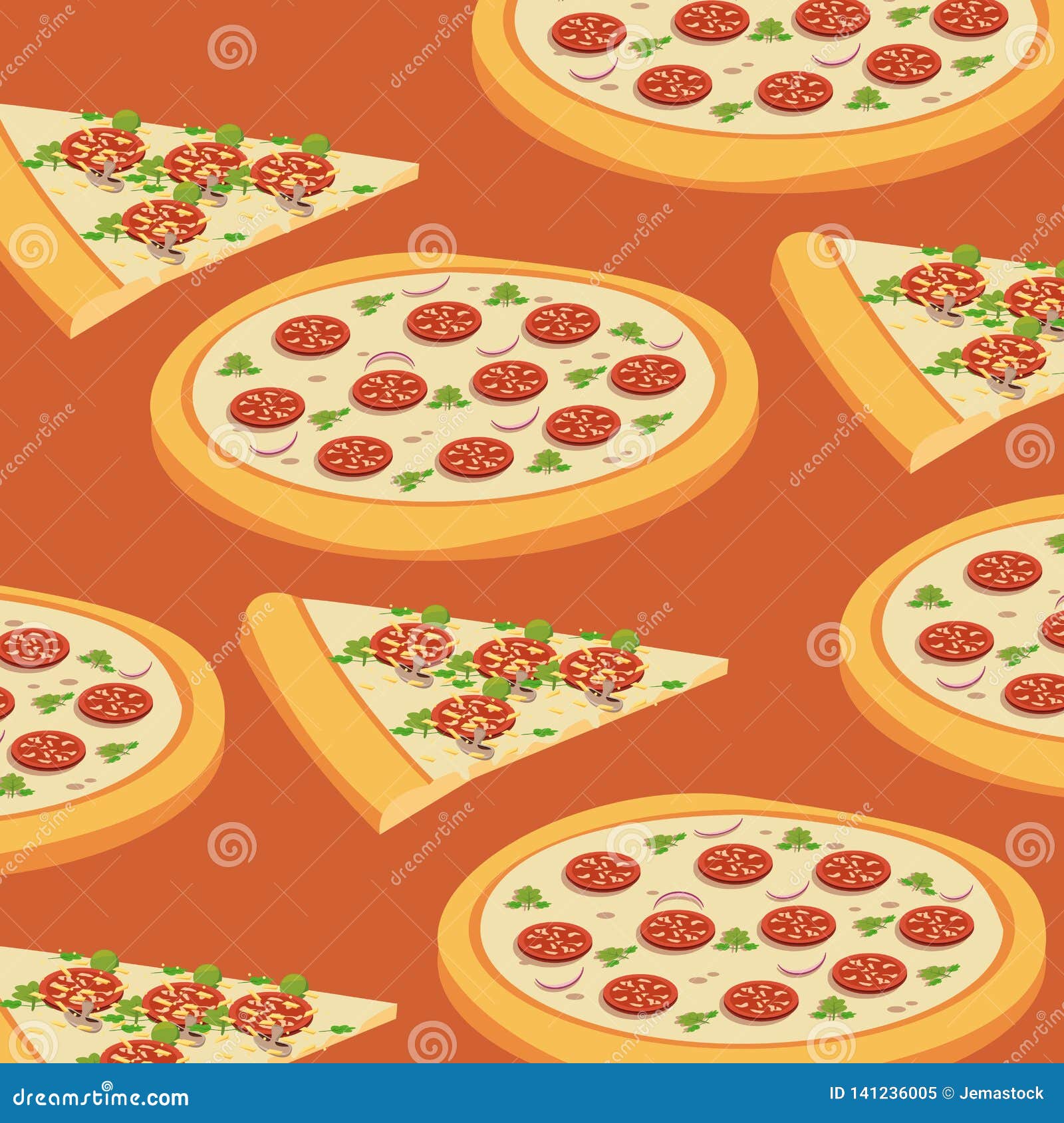 Pizza background pattern stock vector. Illustration of nutritive ...