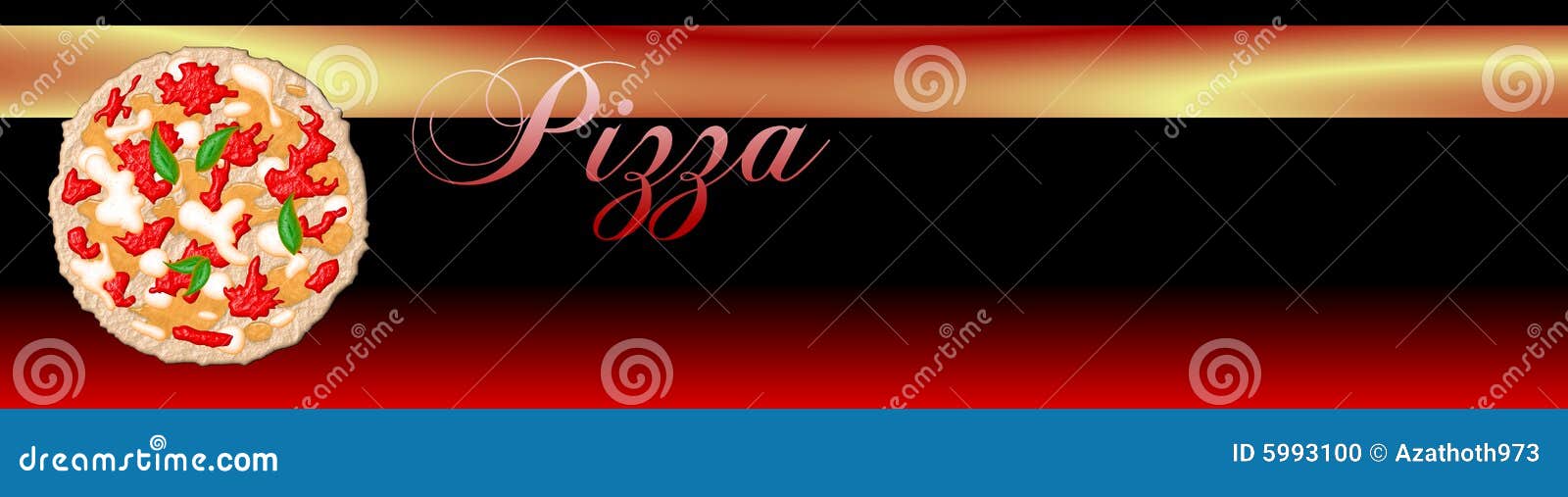 Pizza Banner stock illustration. Illustration of mozzarella - 5993100