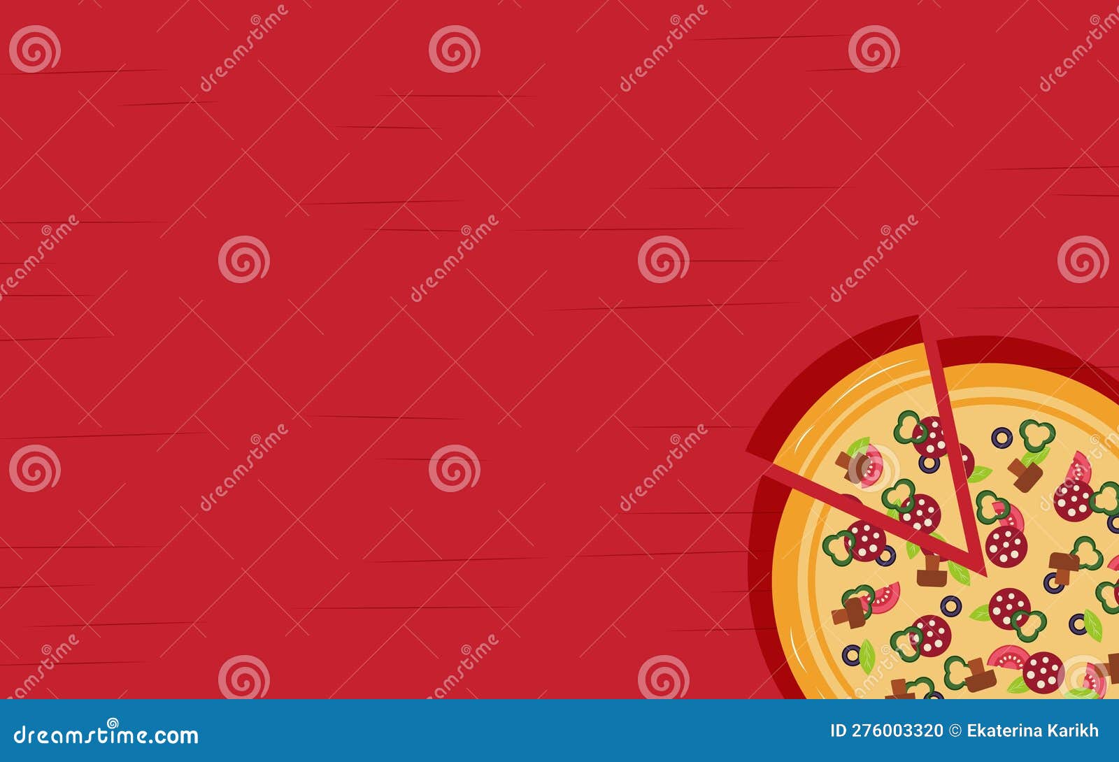 Pizza Banner or Background. Vector Illustration for Web Design ...