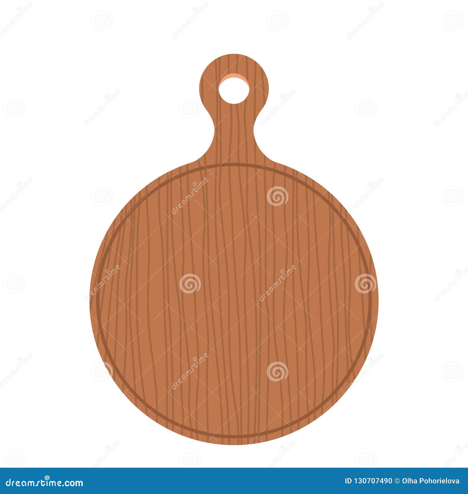 Pizza Board Isolated on White. Vector Illustration Stock Vector ...