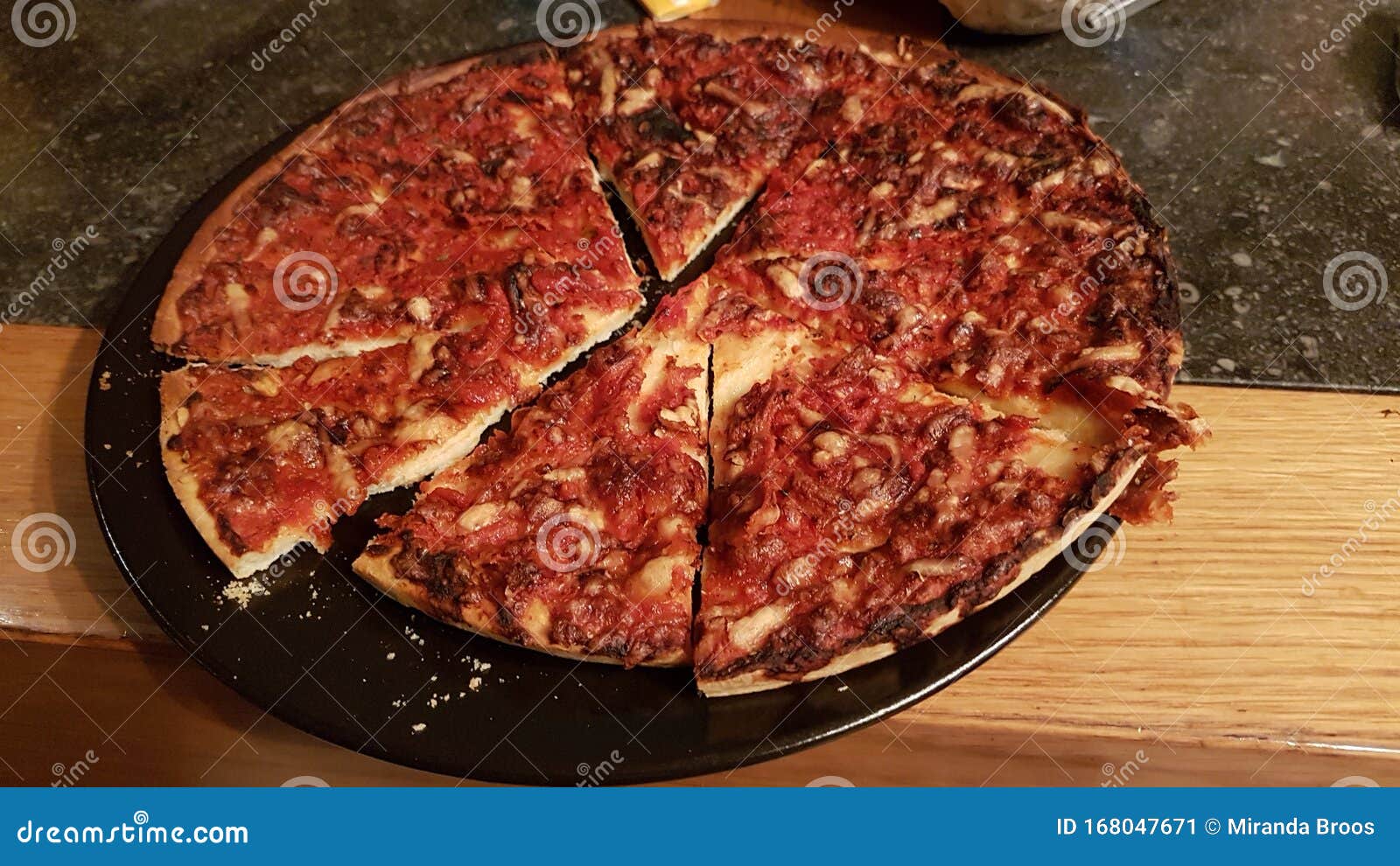 Pizza on bord stock image. Image of cooking, dinner - 168047671