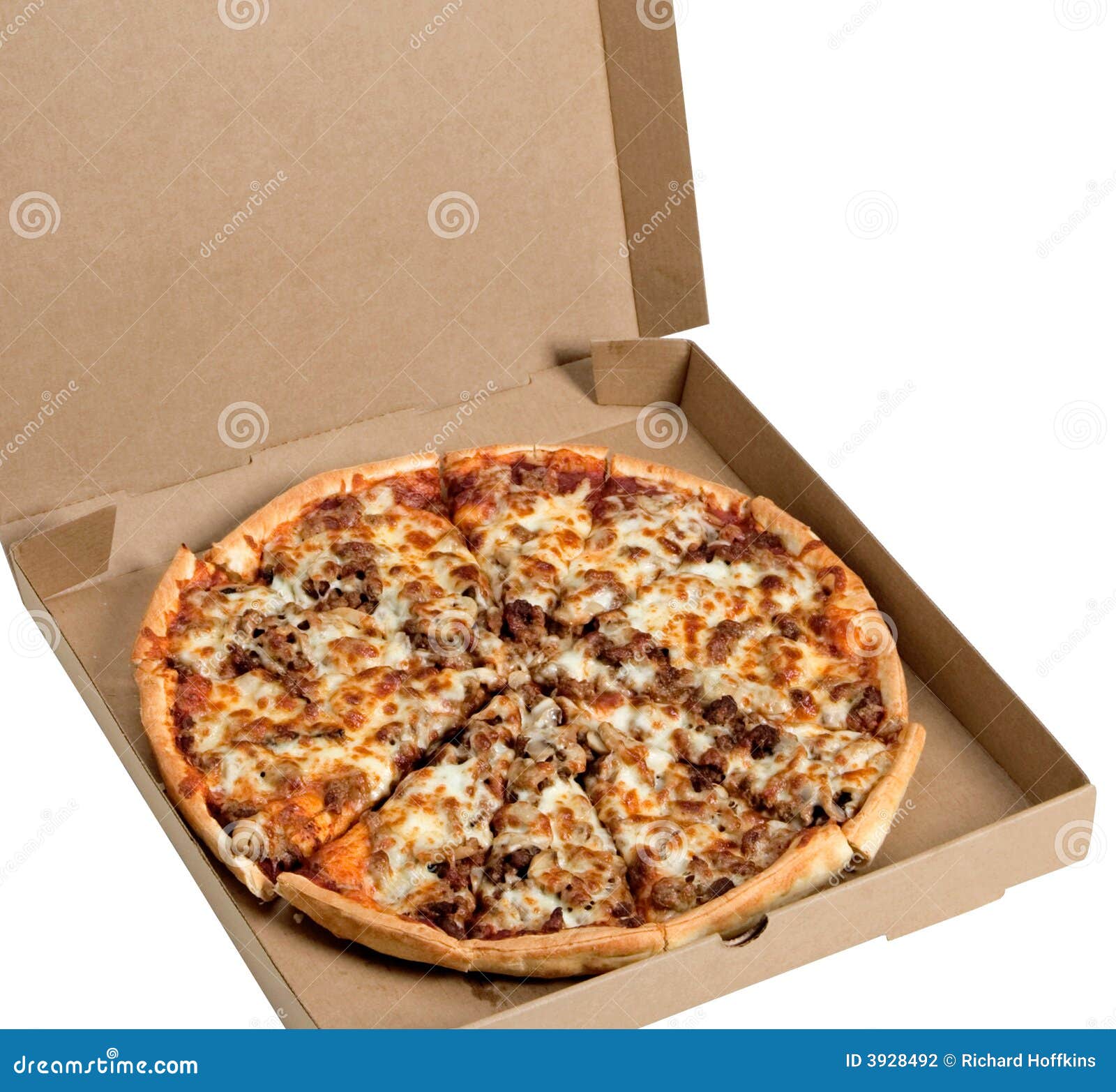 Pizza in a Box stock photo. Image of cooking, health, cooked - 3928492