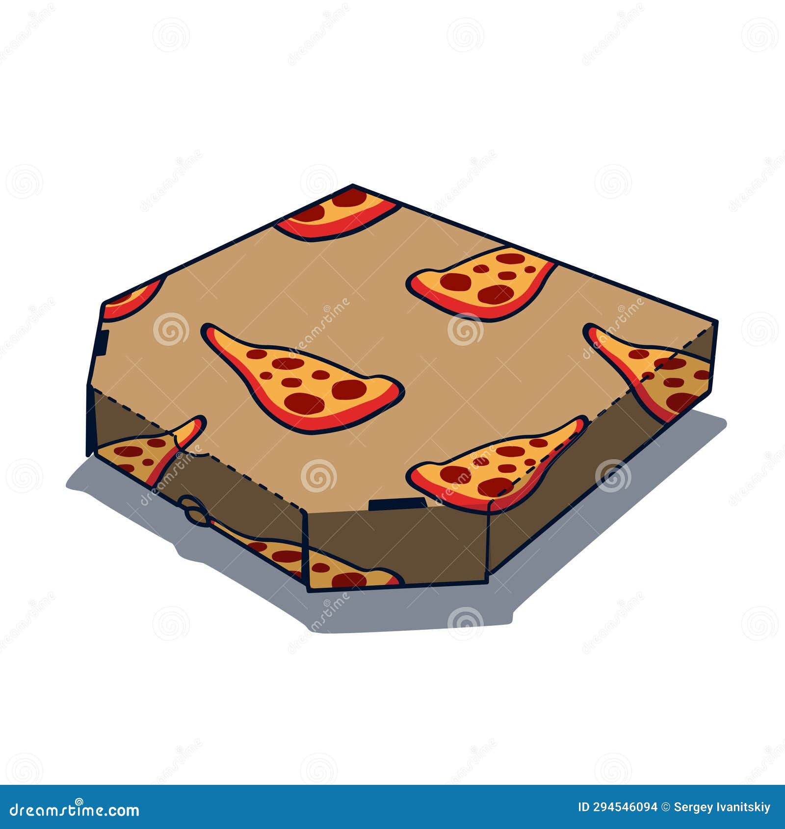 Pizza Box Cartoon at Monte Stock blog
