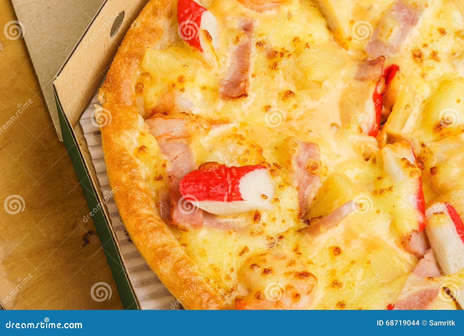 Pizza in box, closeup stock photo. Image of carton, taste - 68719044