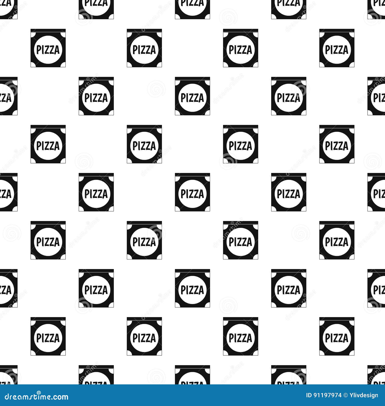 Pizza Box Cover Pattern Vector Stock Vector - Illustration of gift ...