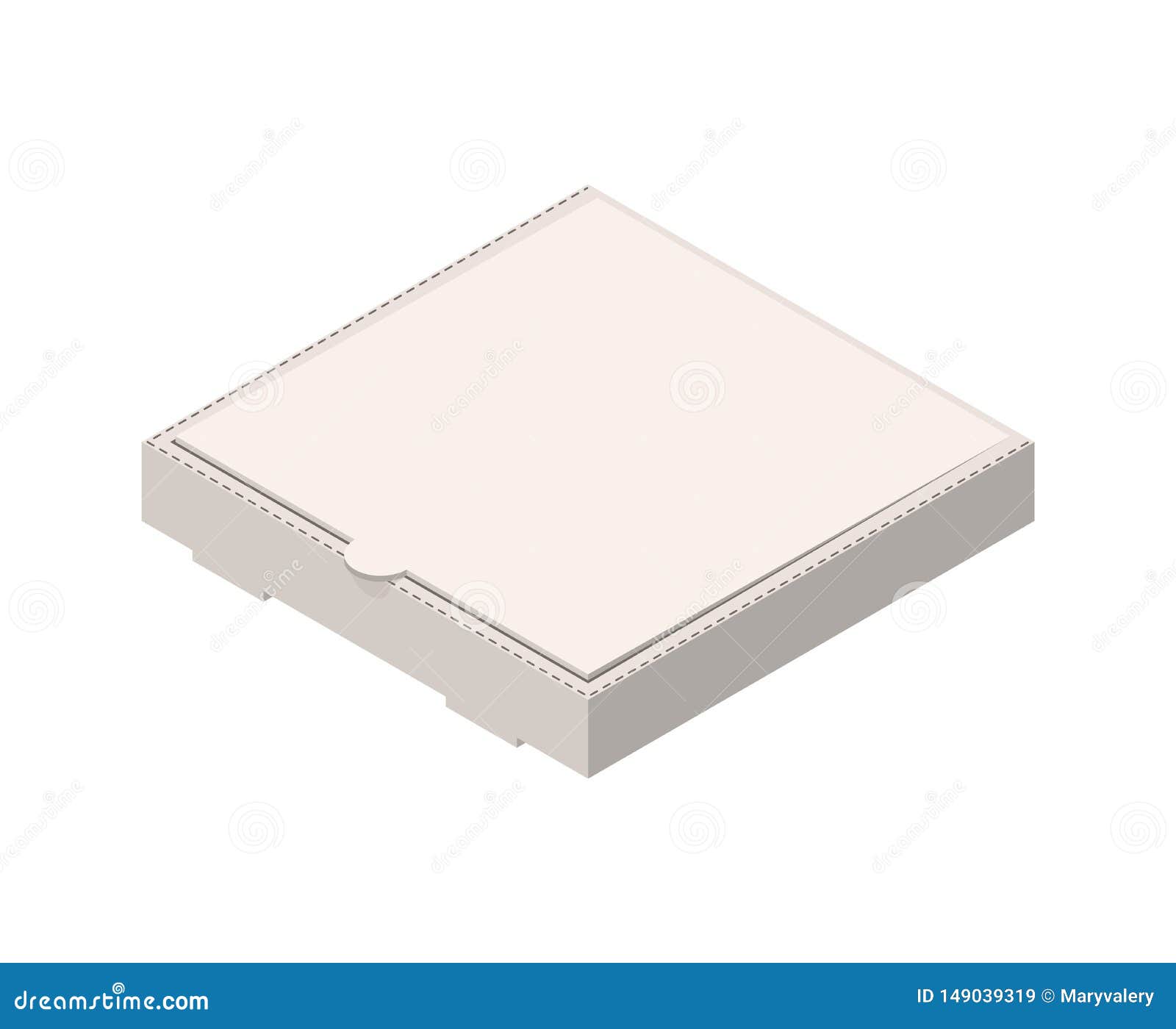 Pizza Box Isolated Clean. Template For Design. Mocap Vector ...