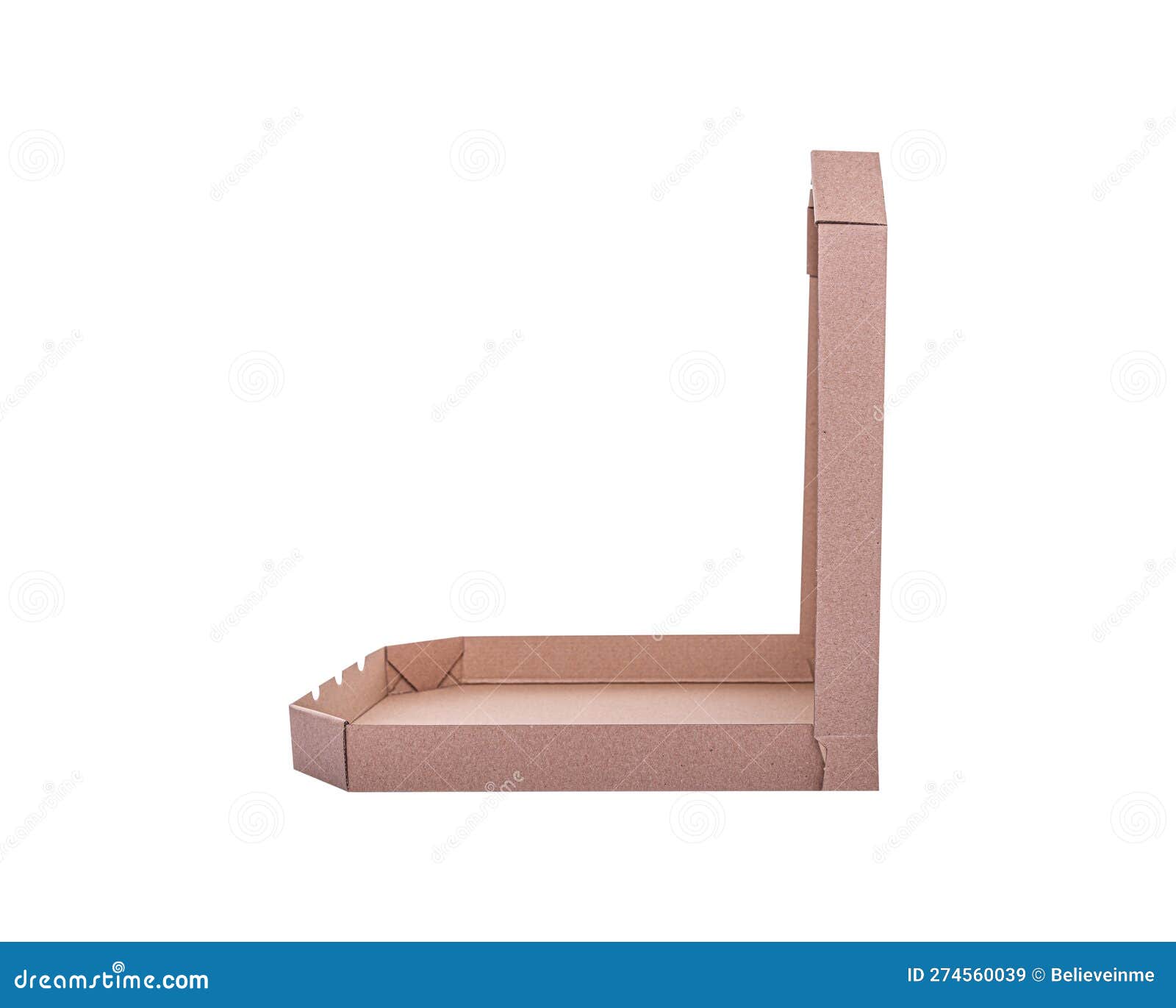 Pizza Box Isolated on White Background. Stock Image - Image of space ...