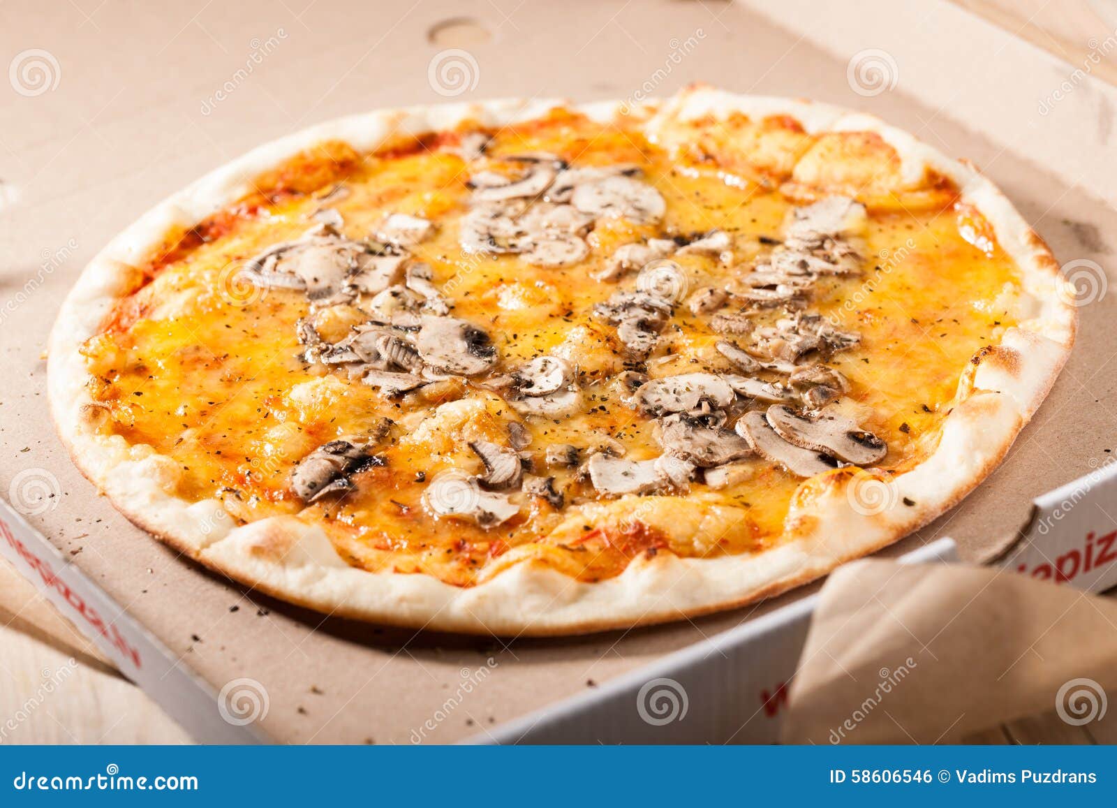 Pizza in box stock photo. Image of dough, pepper, baked - 58606546